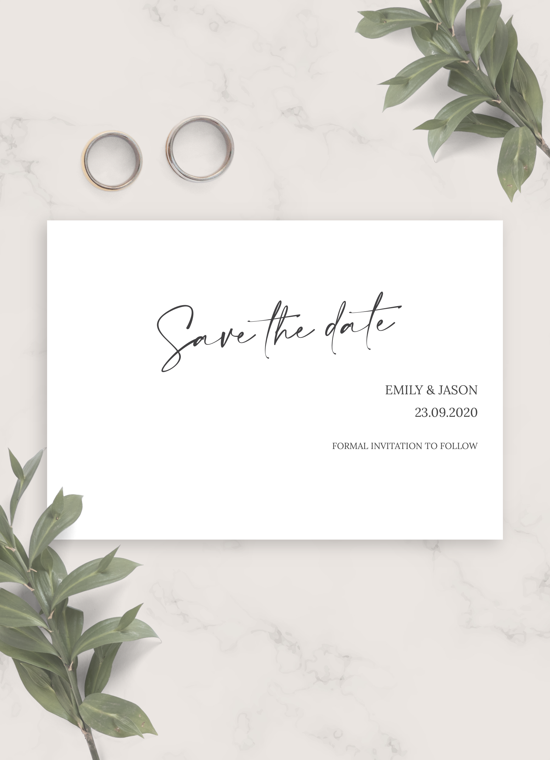 Download Printable Simple Script Formal Wedding Invitation Suite PDF