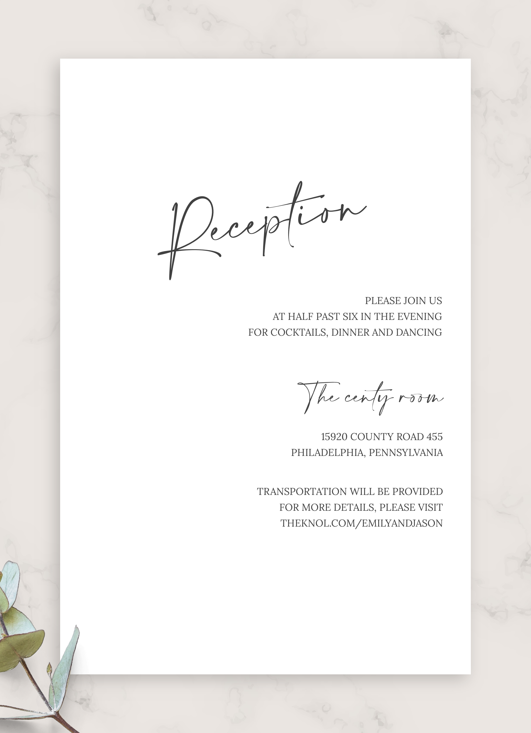 Download Printable Simple Script Formal Wedding Invitation Suite PDF