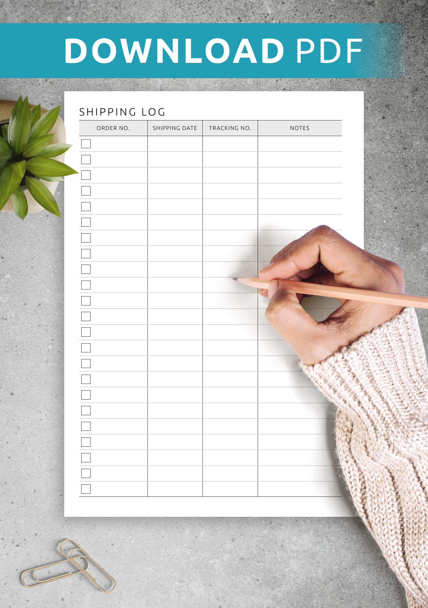 Shipping Log Template PDF for Easy Package Tracking