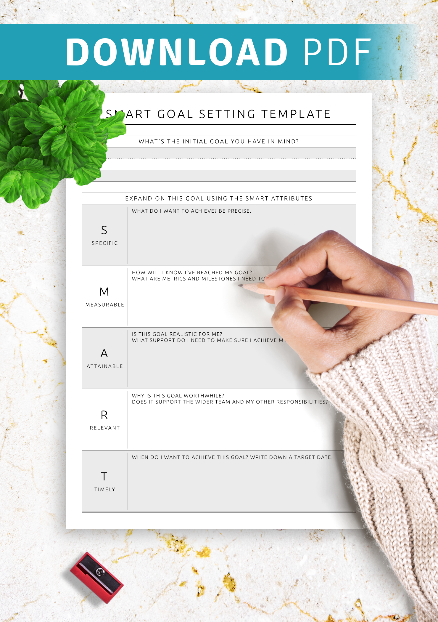 Download Printable SMART Goal Setting Template PDF