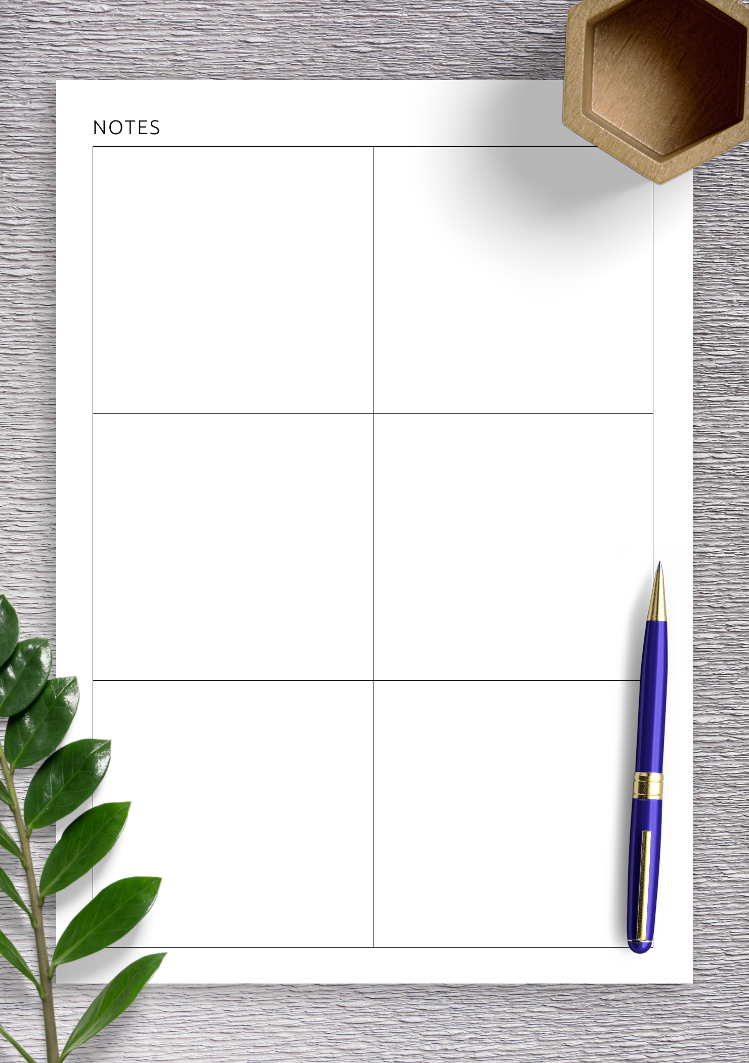 Download Printable Square Grid 6-Blocks PDF