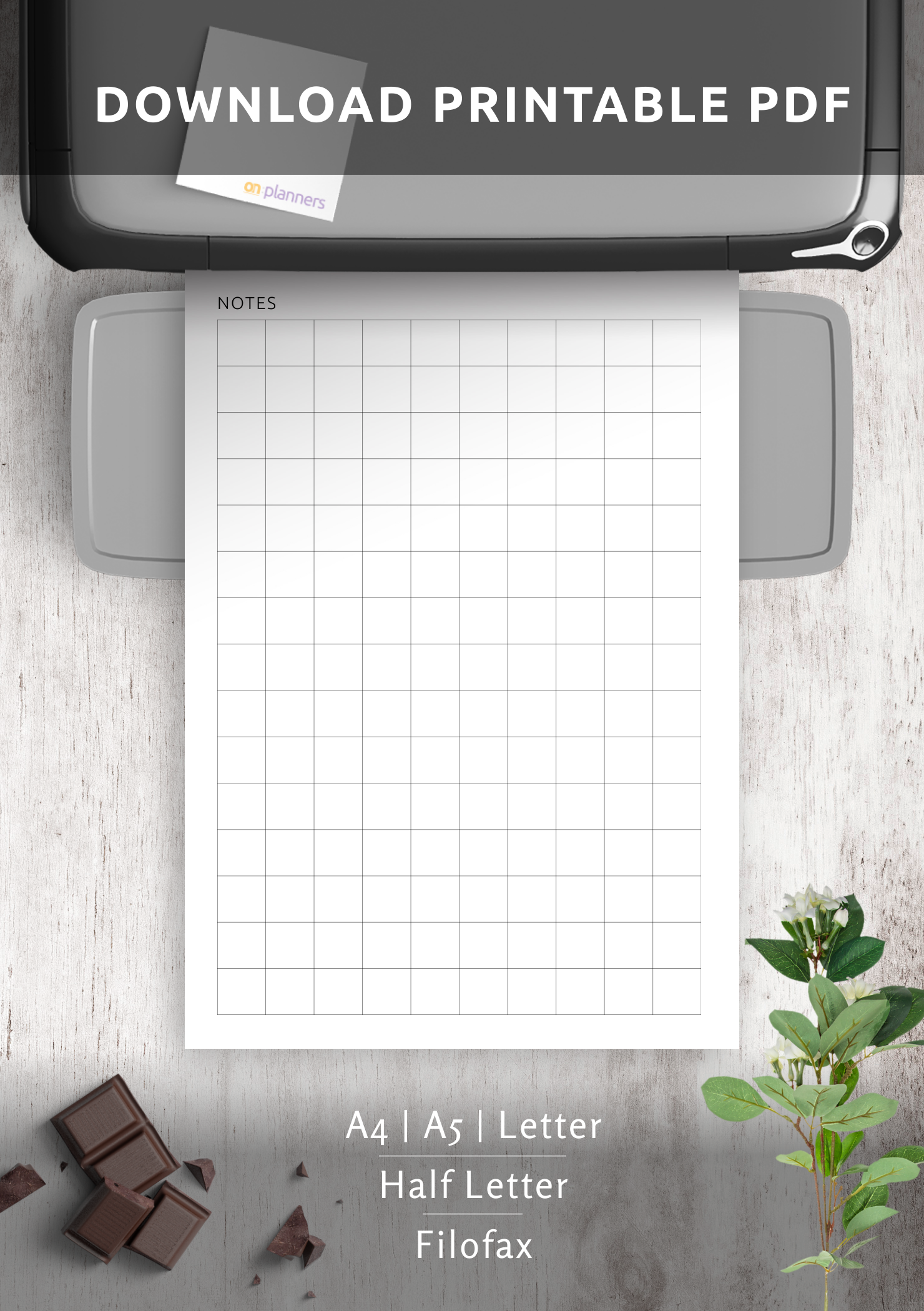 Download Printable Square Grid Wide PDF