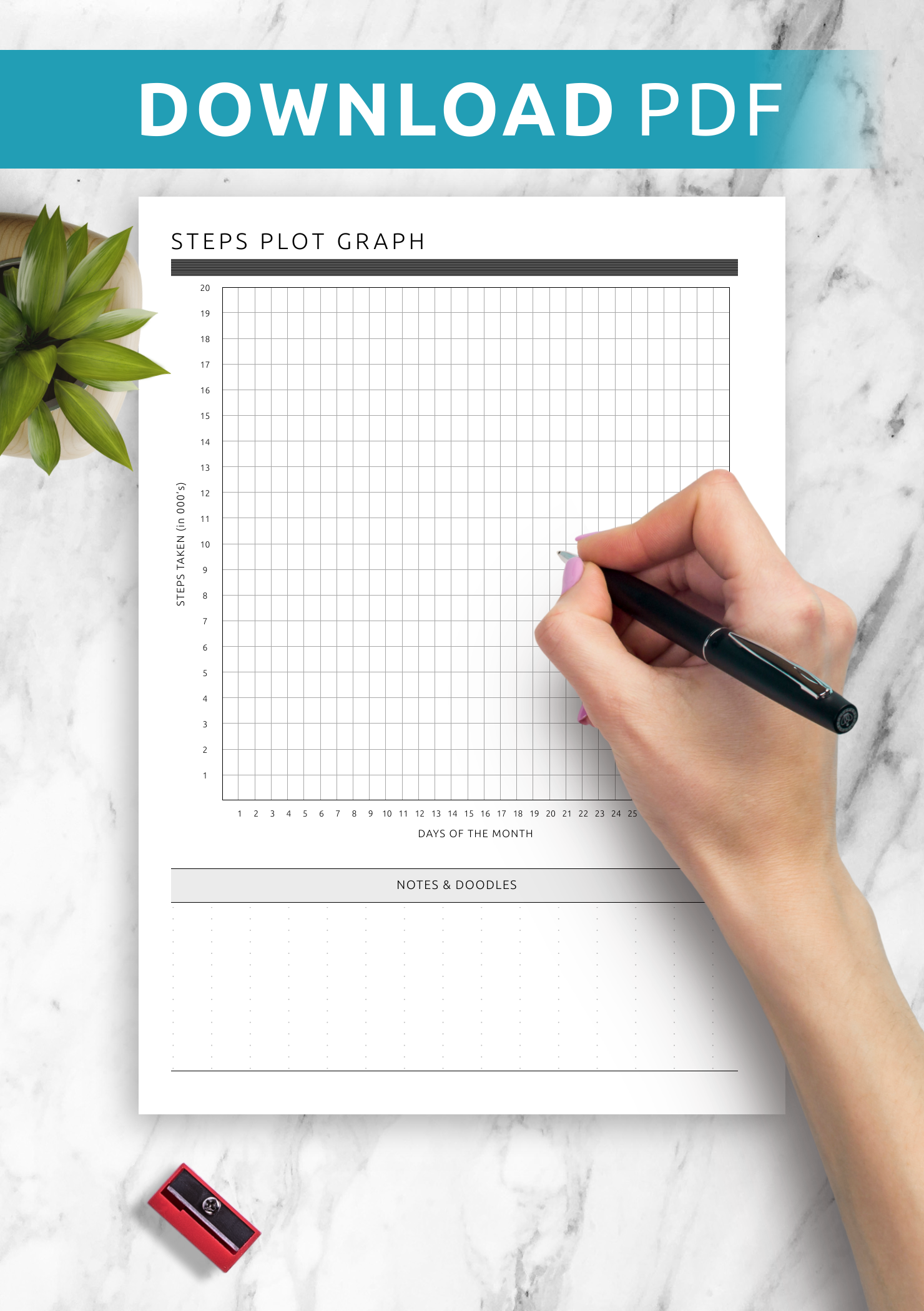 Download Printable Steps Plot Timetable Template PDF