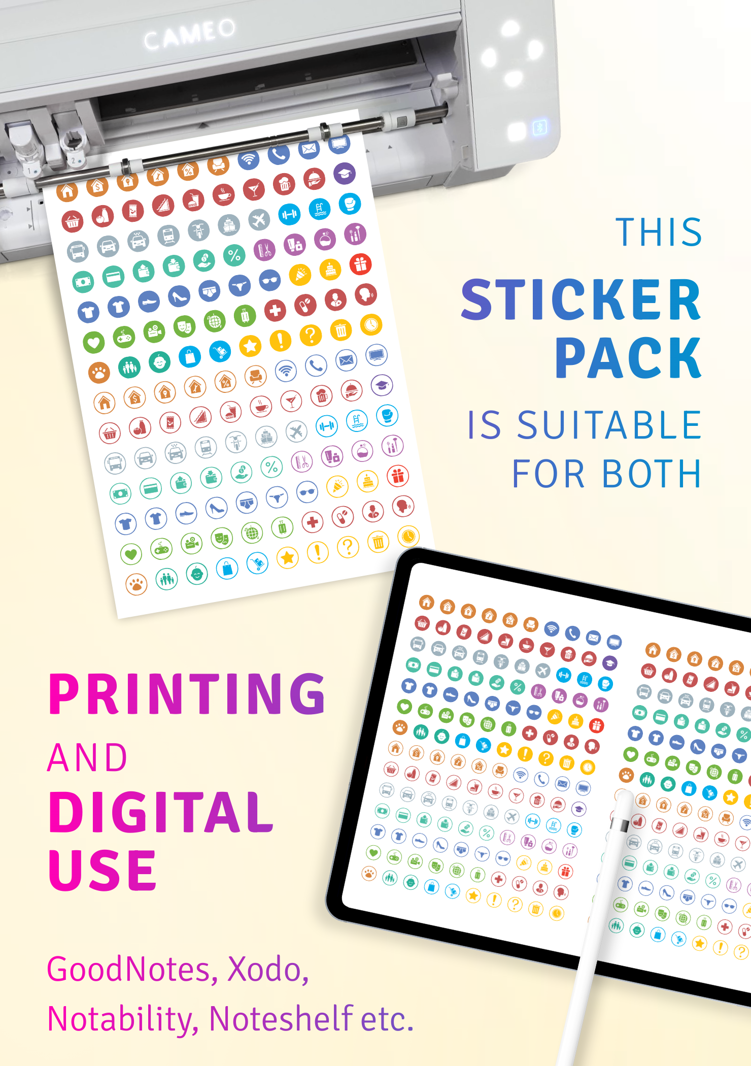Ultimate Sticker Pack - Download 141 PNG Printable and Digital Stickers