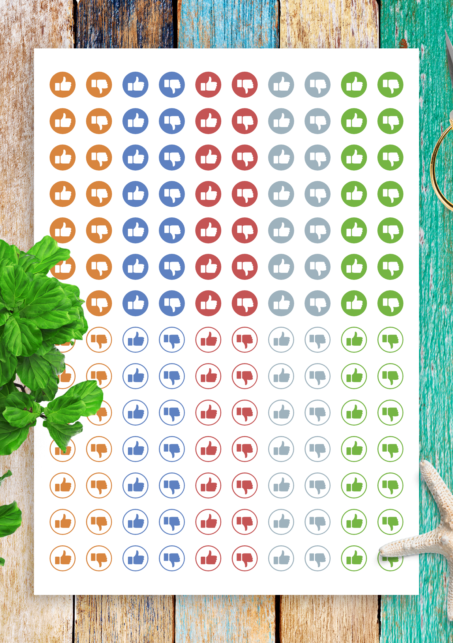 Like & Dislike Sticker Pack - Download 21 PNG Printable and Digital ...