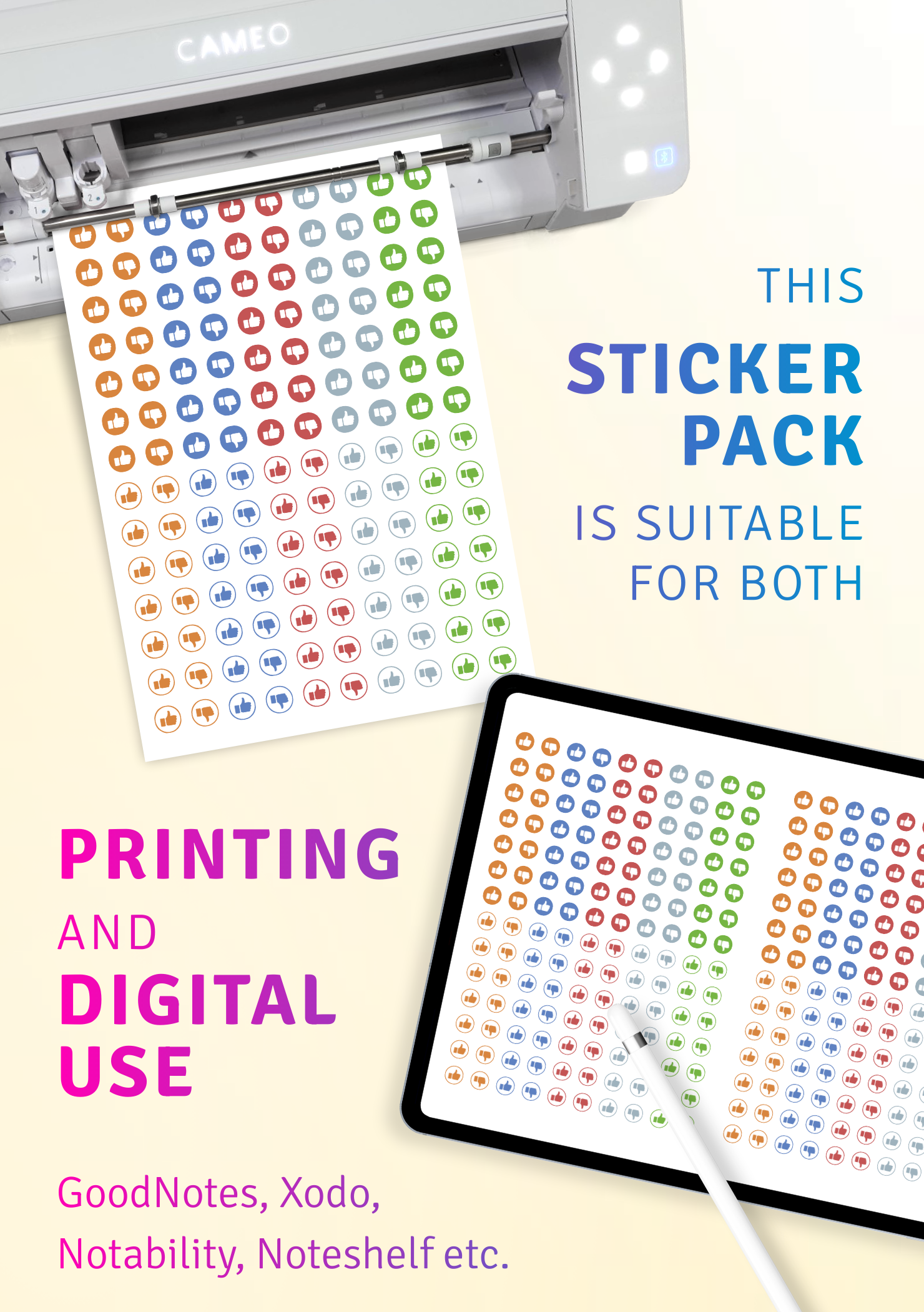 Like & Dislike Sticker Pack - Download 21 PNG Printable and Digital ...