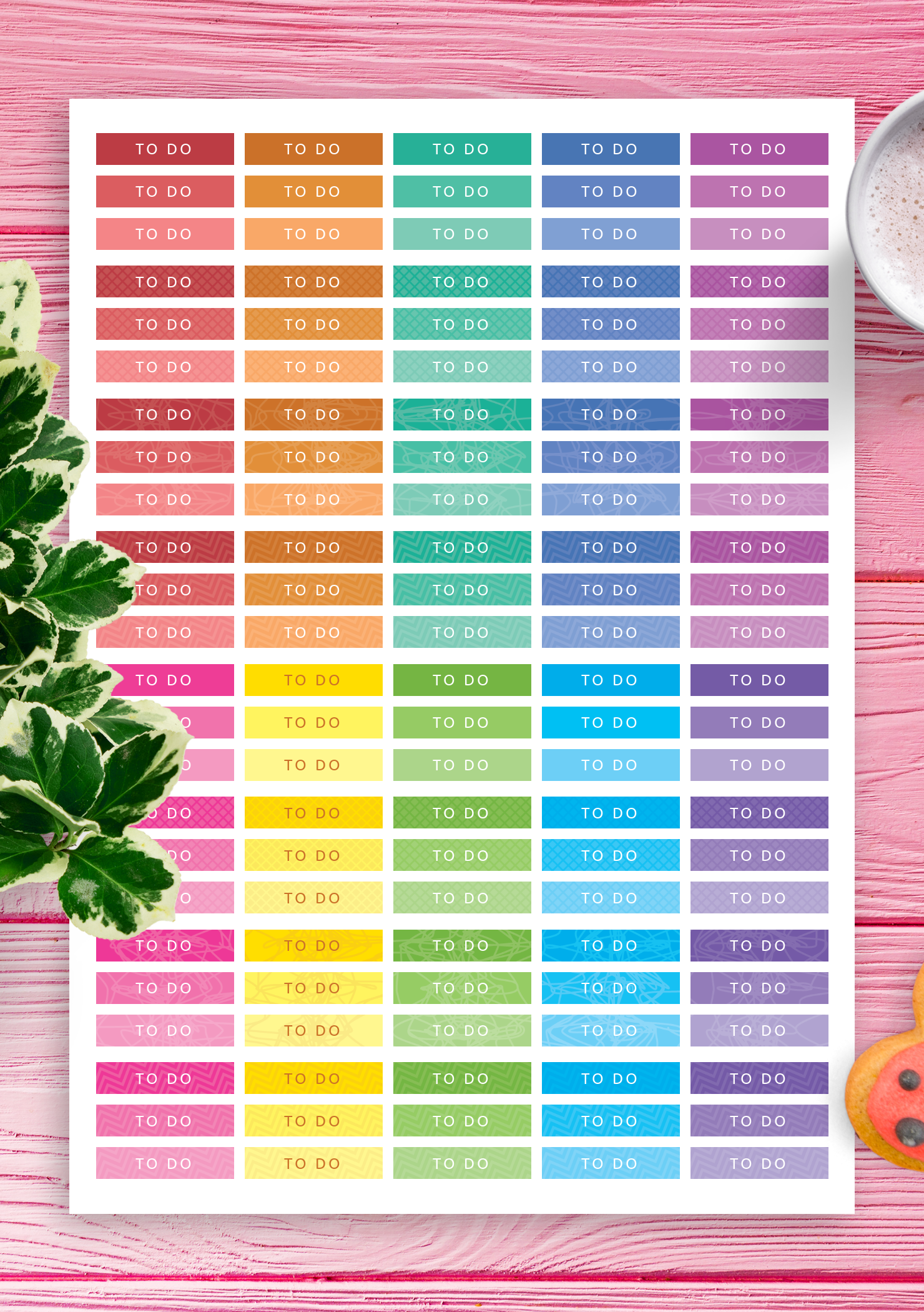 To Do Label Sticker Pack - Download 120 PNG Printable and Digital Stickers