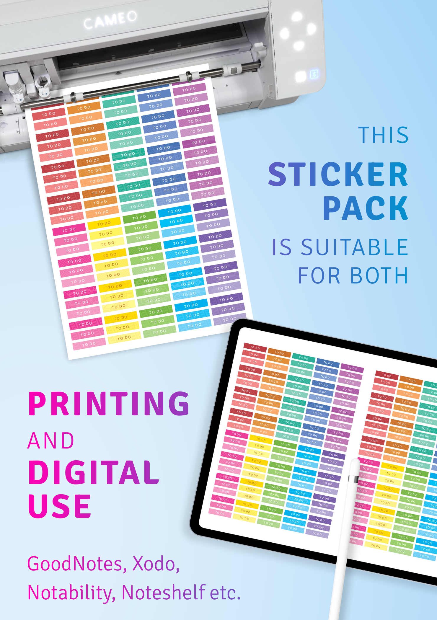 To Do Label Sticker Pack - Download 120 PNG Printable and Digital Stickers