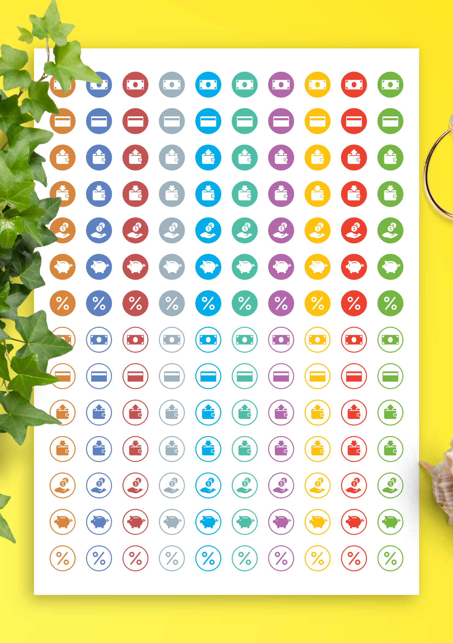 Money & Finances Sticker Pack - Download 140 PNG Printable and Digital ...