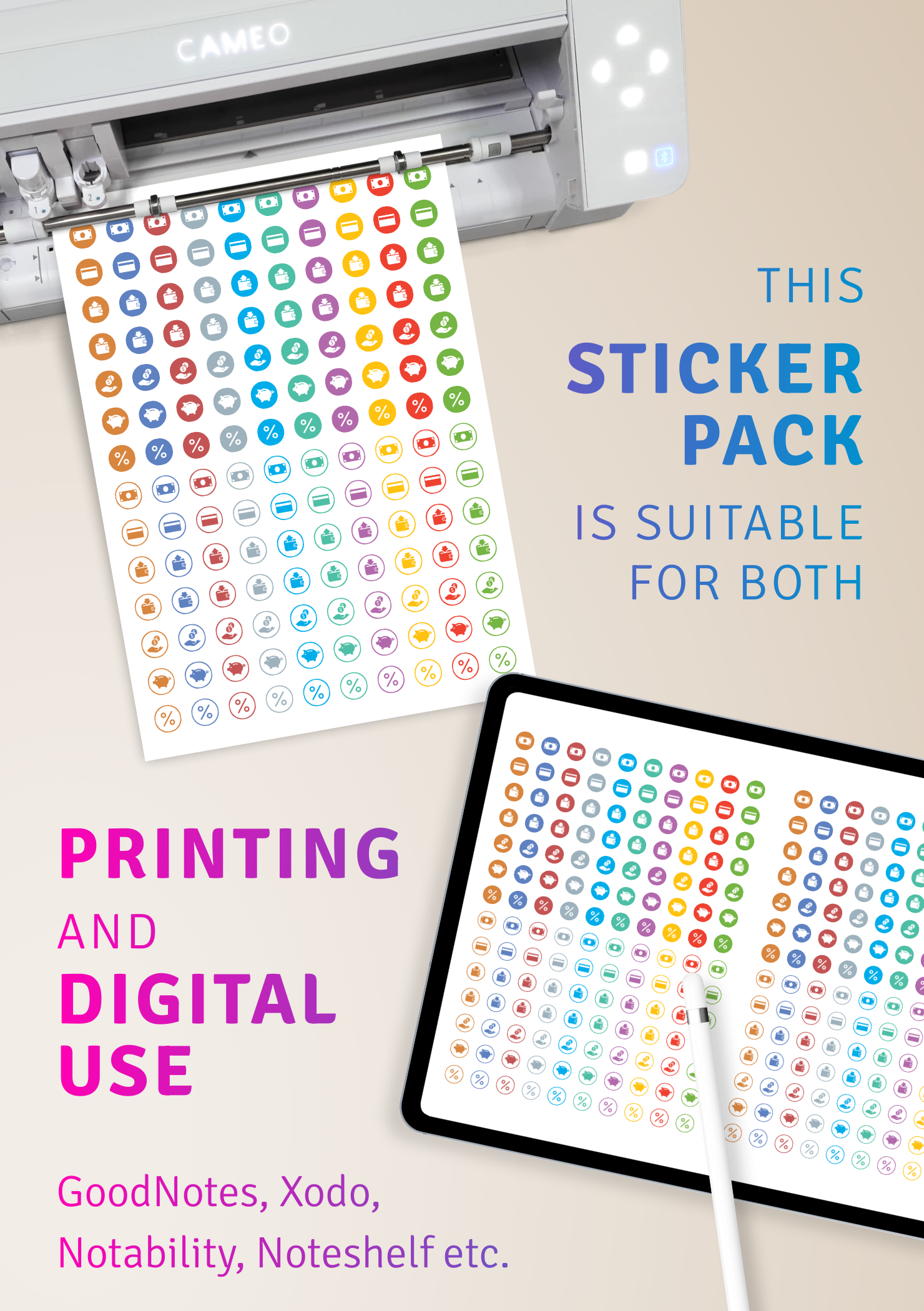 Money & Finances Sticker Pack - Download 140 PNG Printable and Digital ...