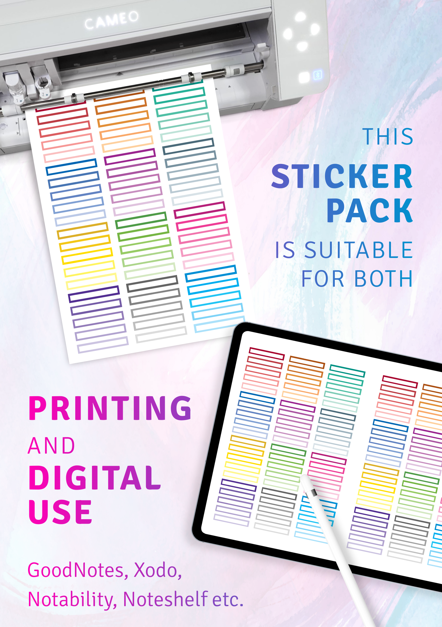 Rectangles Sticker Pack - Download 60 PNG Printable and Digital Stickers