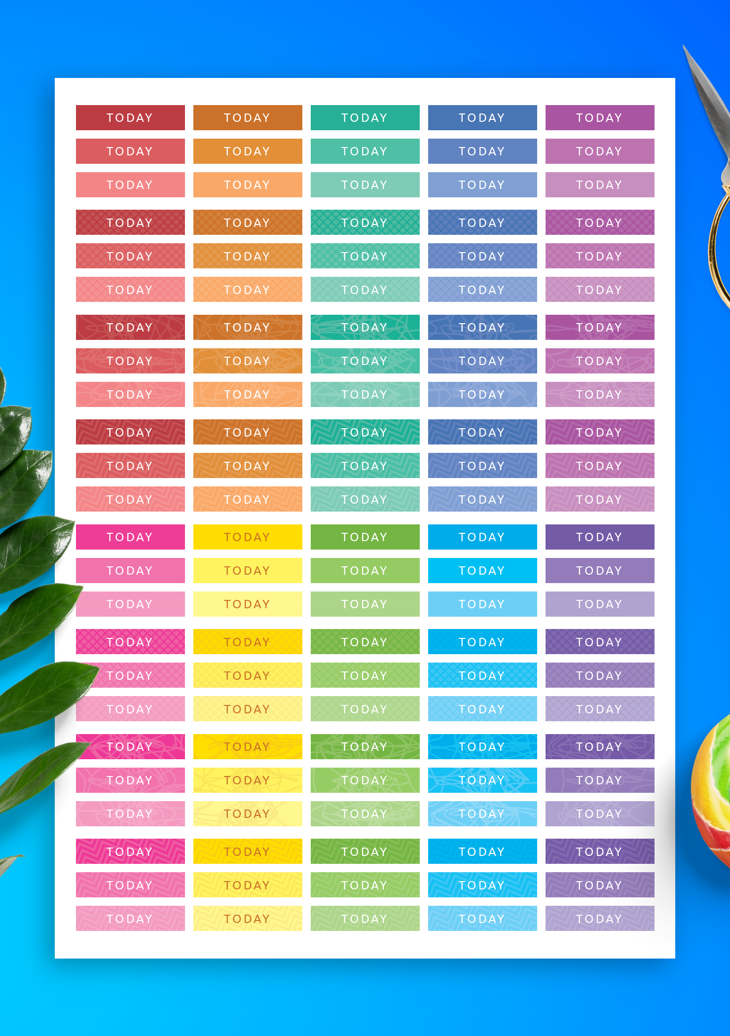 Weekend Label Sticker Pack - Download 120 PNG Printable and Digital ...