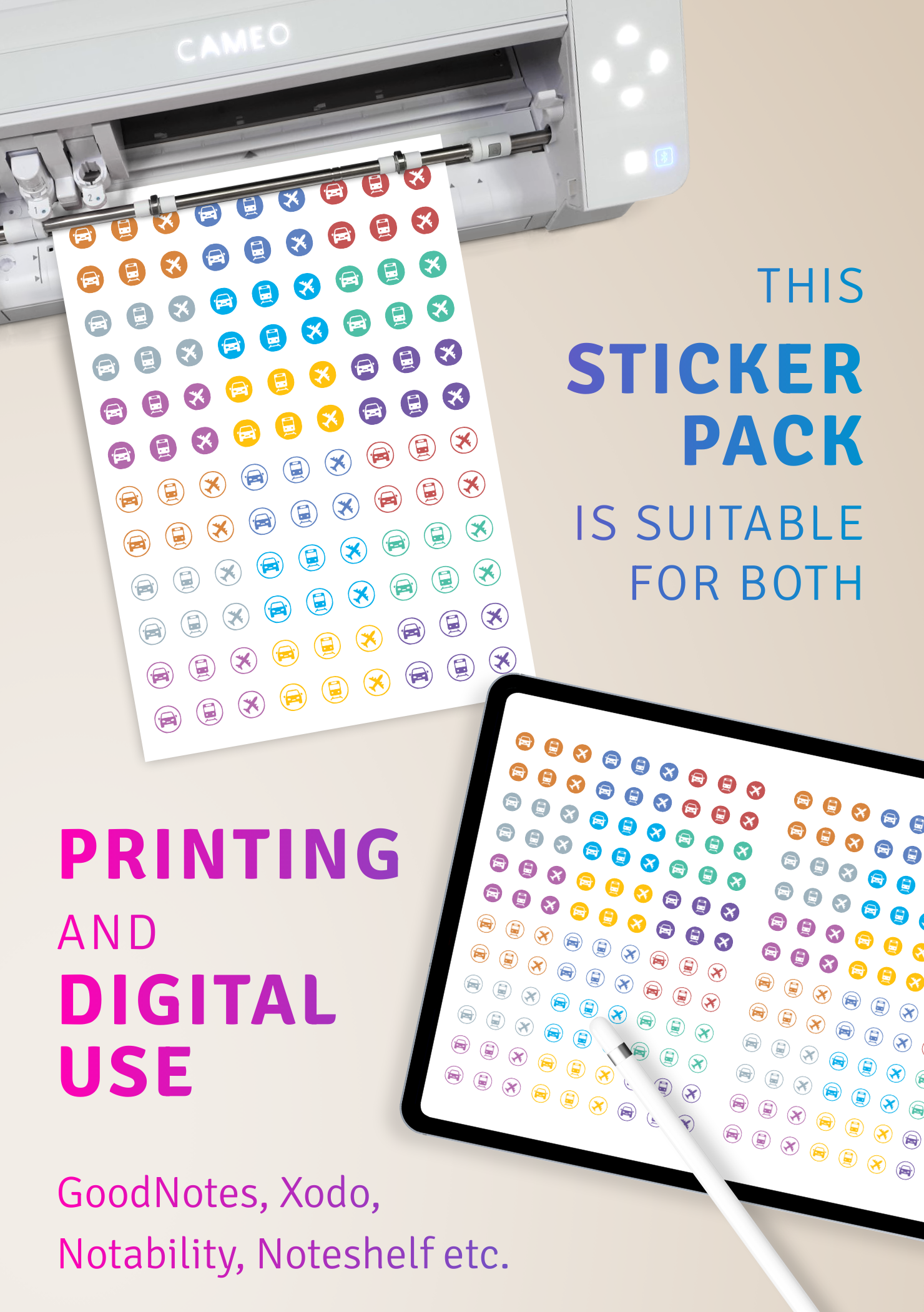 Travel Sticker Pack - Download 55 PNG Printable and Digital Stickers
