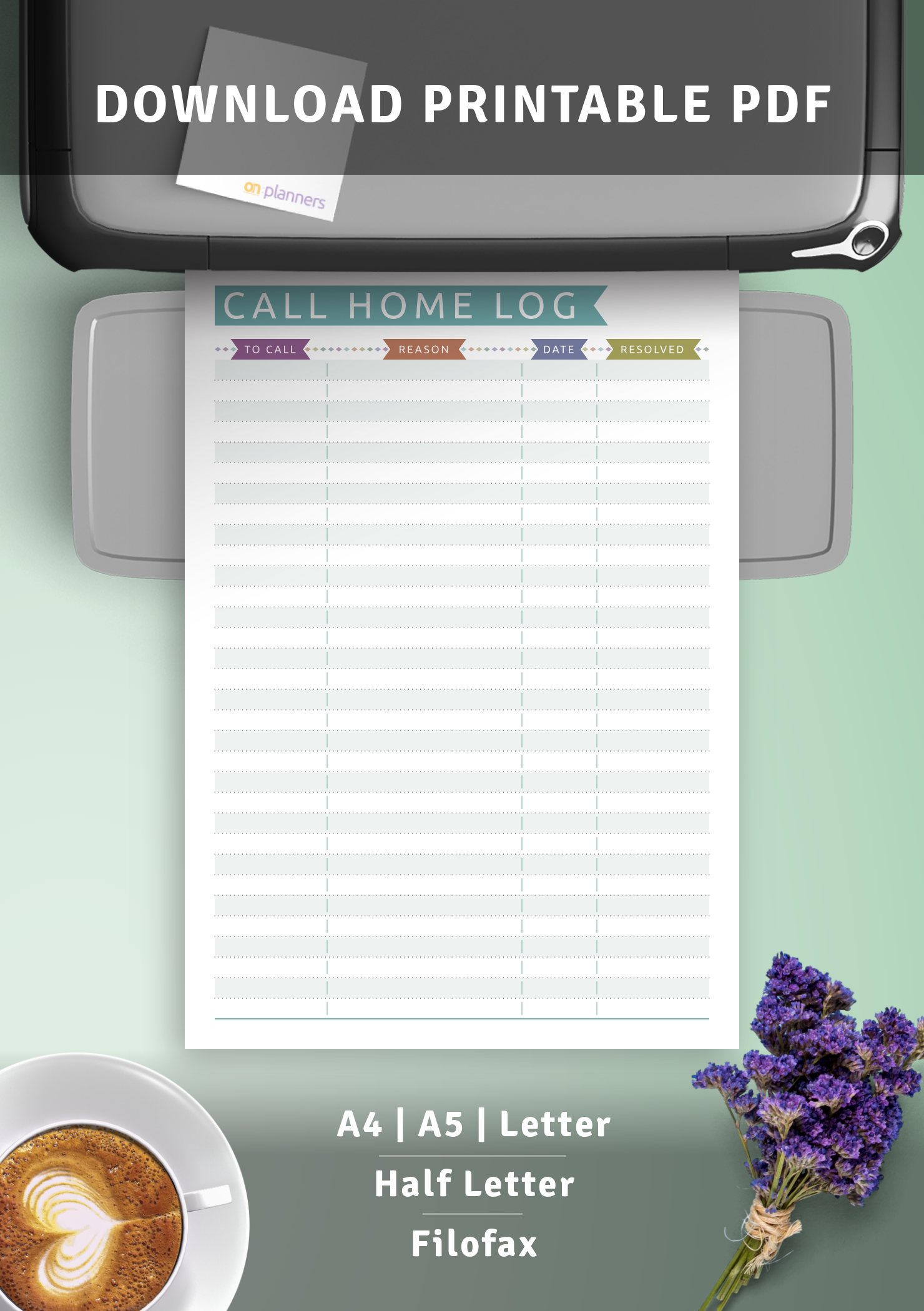 Download Printable Student Info & Call Home - Casual Style PDF