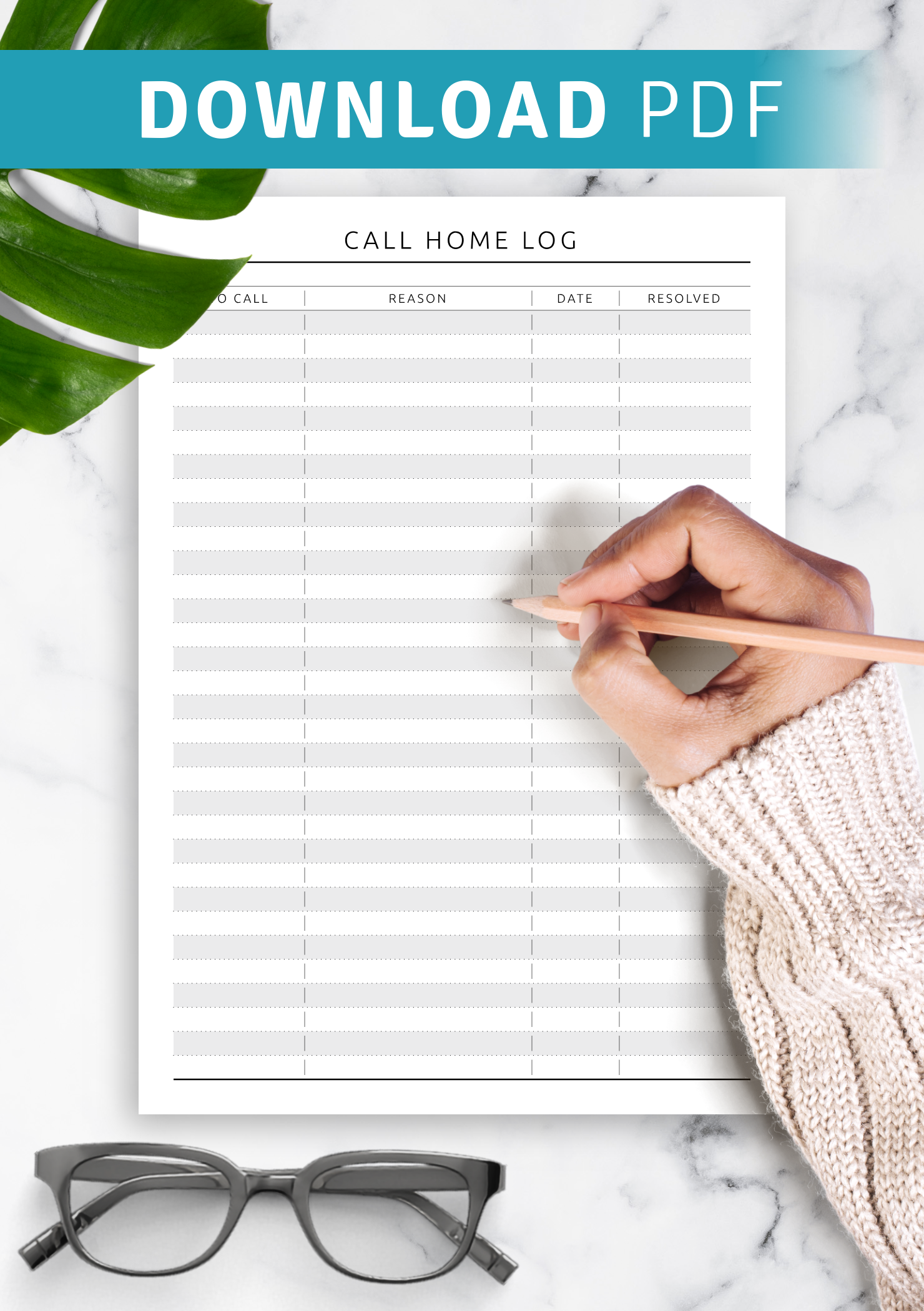 Download Printable Student Info & Call Home - Original Style PDF