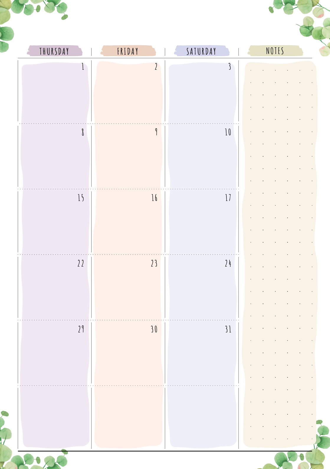 Download Printable Student Planner - Floral Style PDF