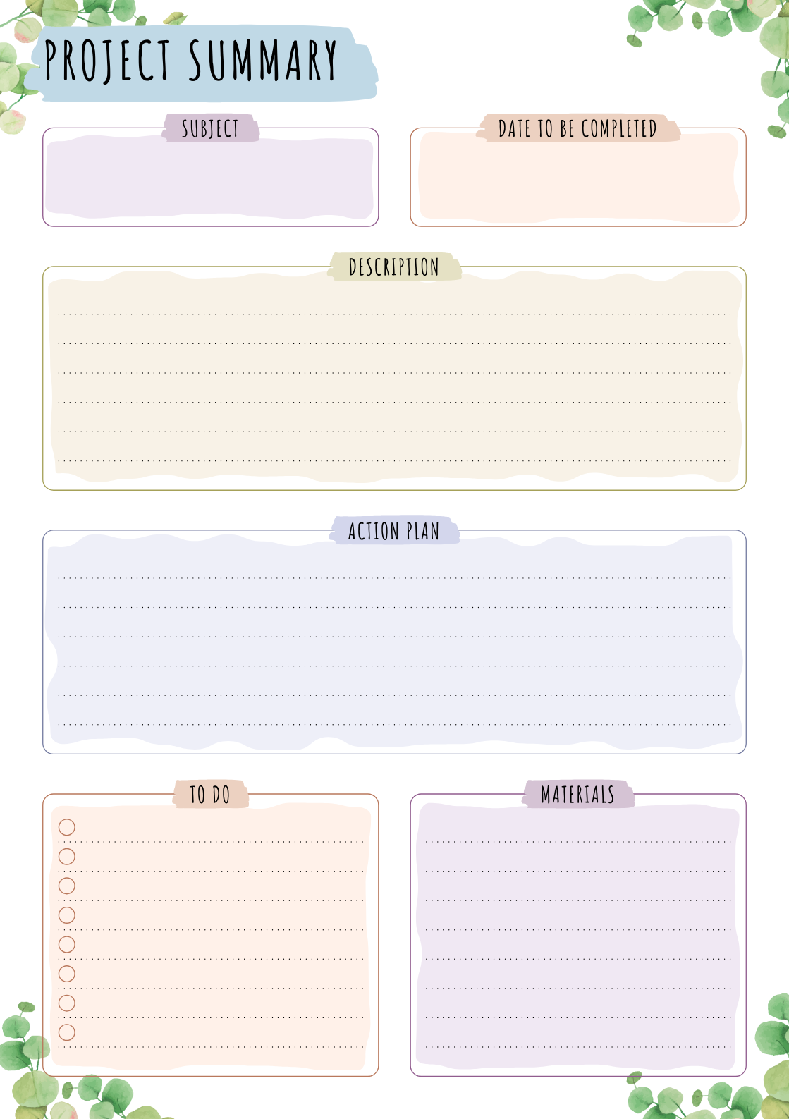 Download Printable Student Planner - Floral Style PDF