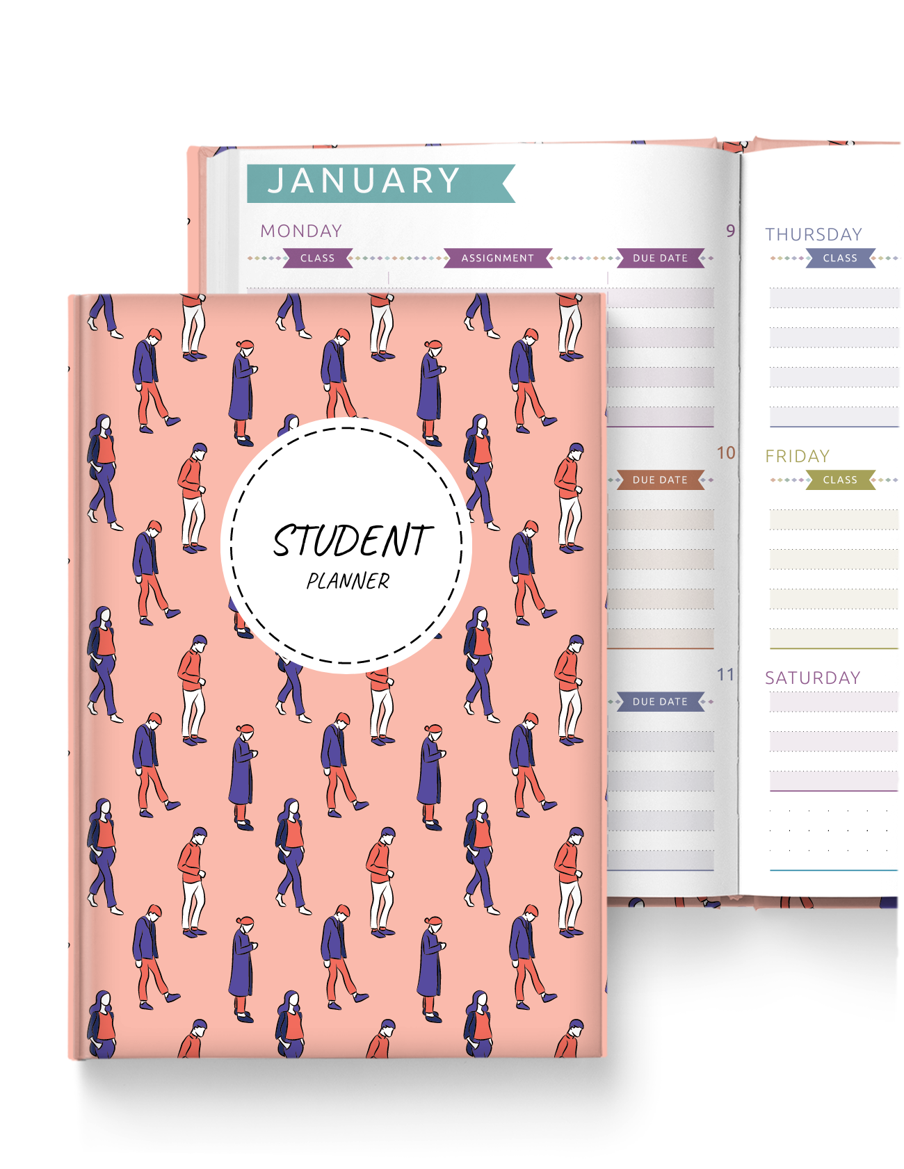 Student Planner Hardcover with Customizable Cover