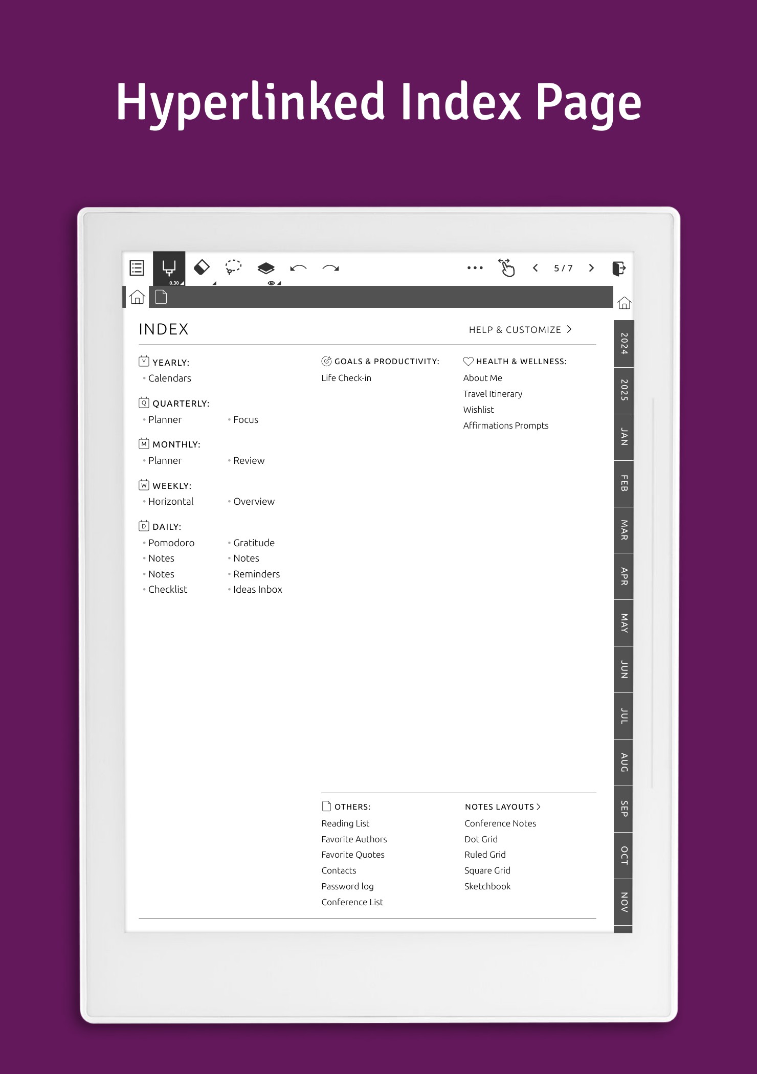 Download Diary Notebook PDF for Supernote A5 X & A6 X