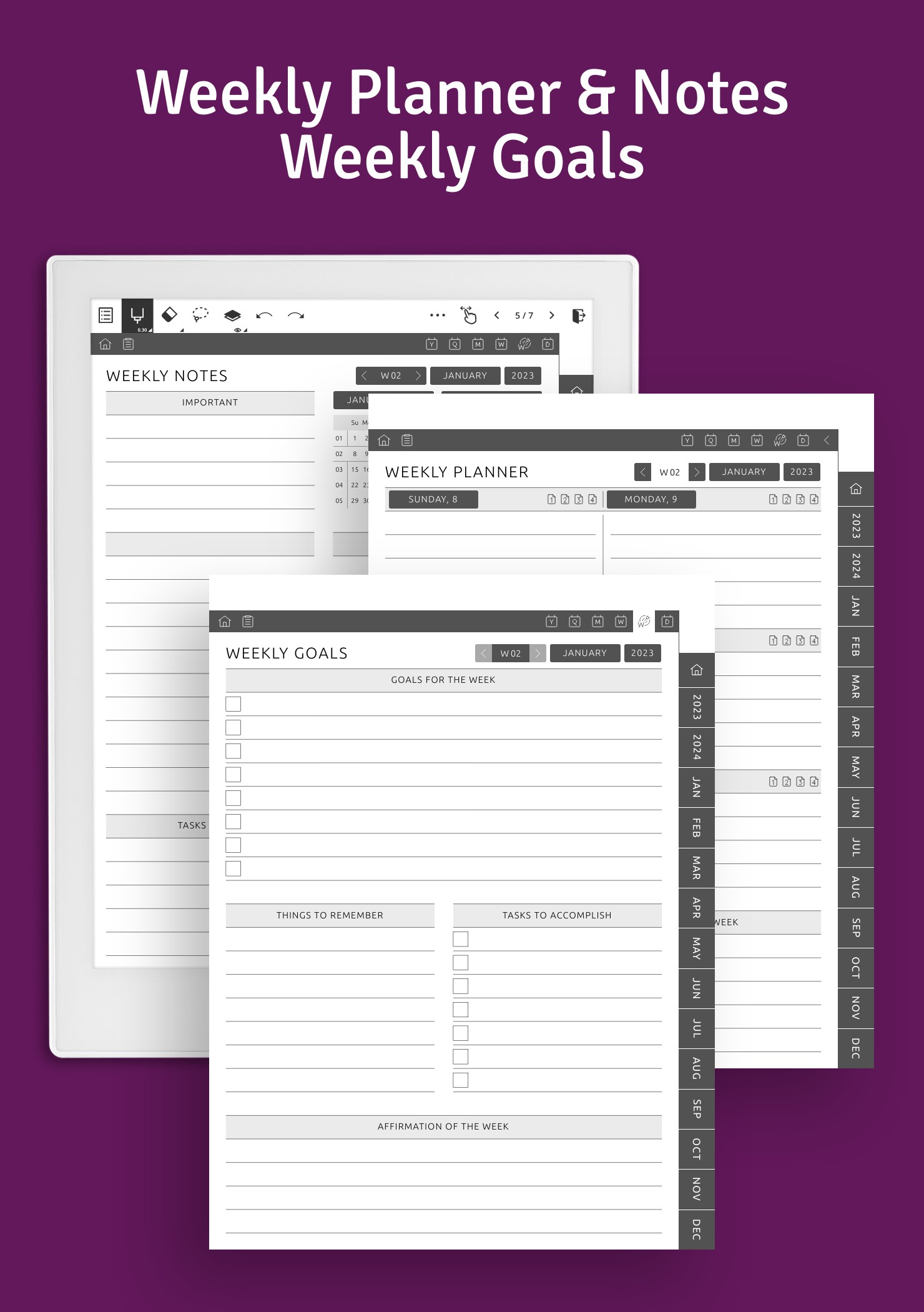 Download Gratitude Planner PDF for reMarkable