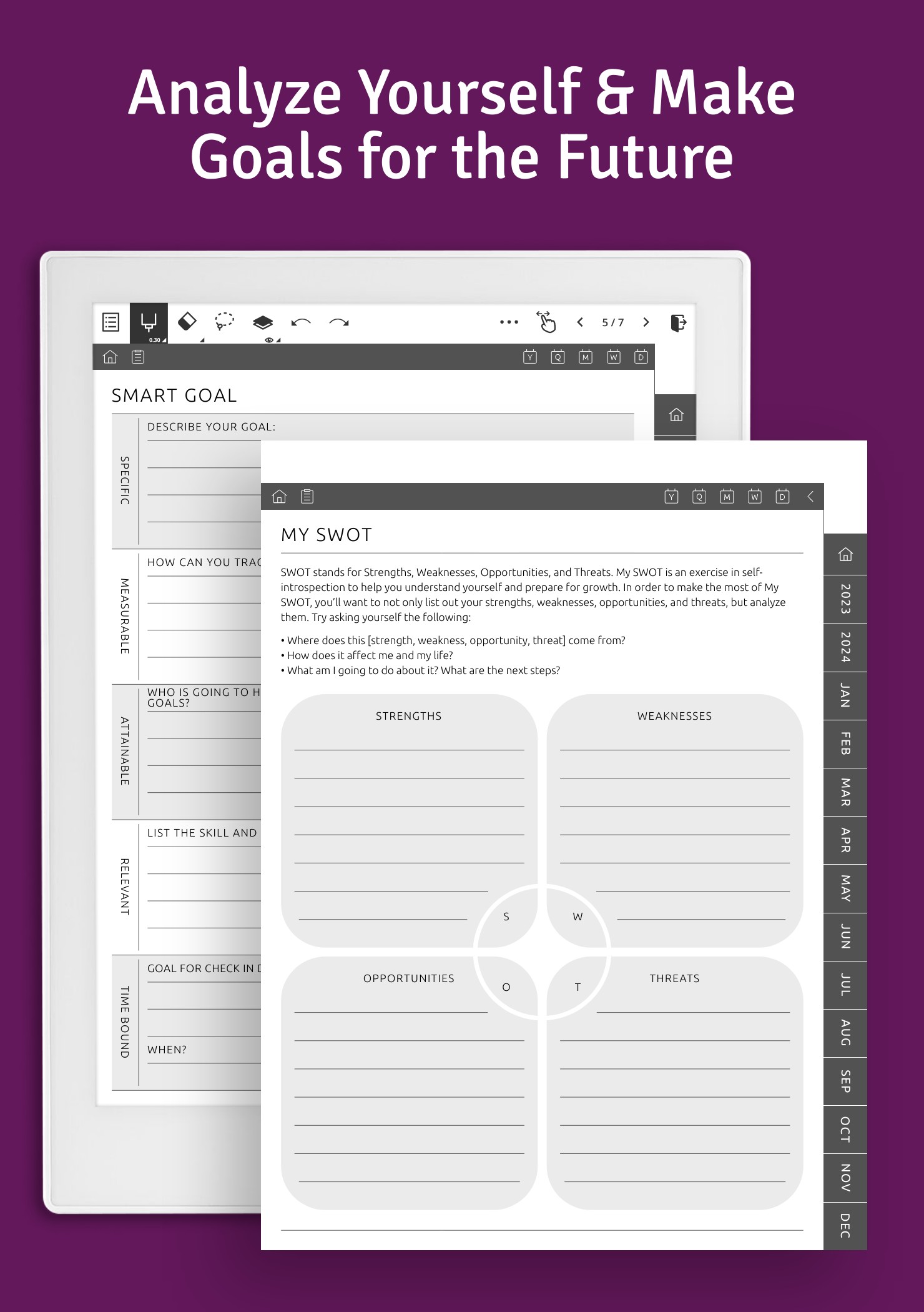 Download Life Planner PDF for reMarkable