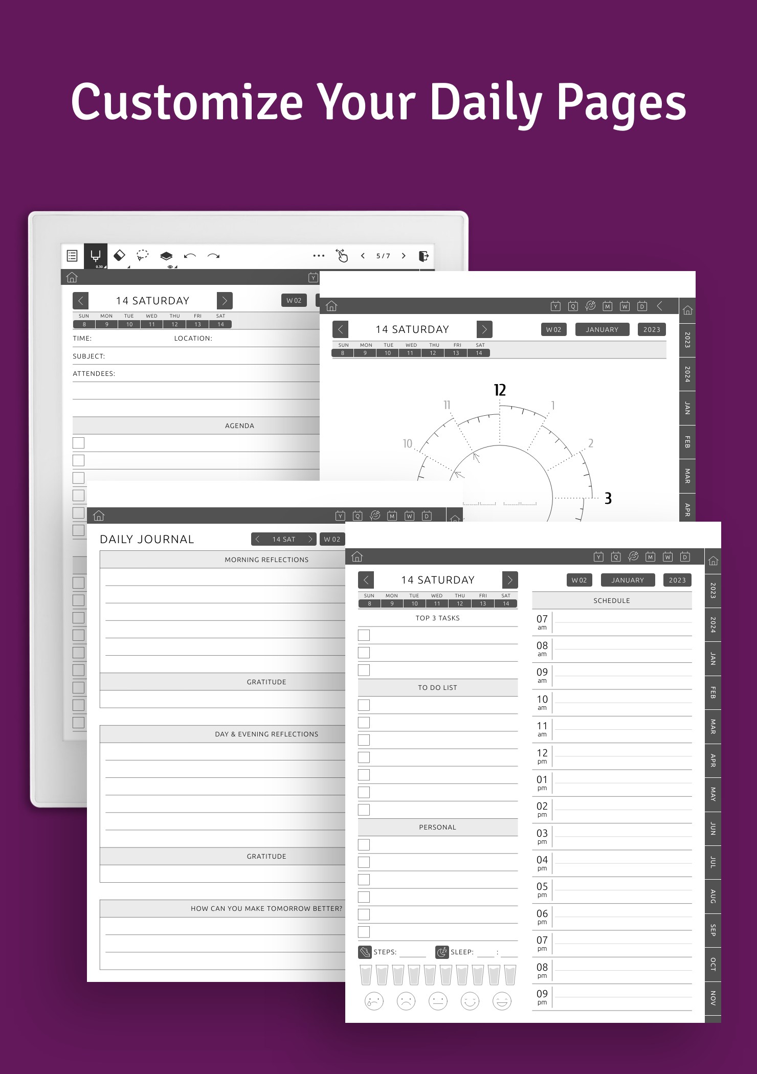 Download Monthly Calendar for Supernote A5 X & A6 X