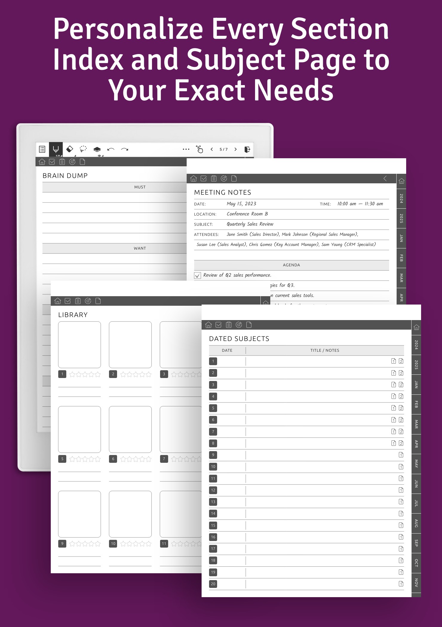 Download Supernote Project Planner Hyperlinked PDF