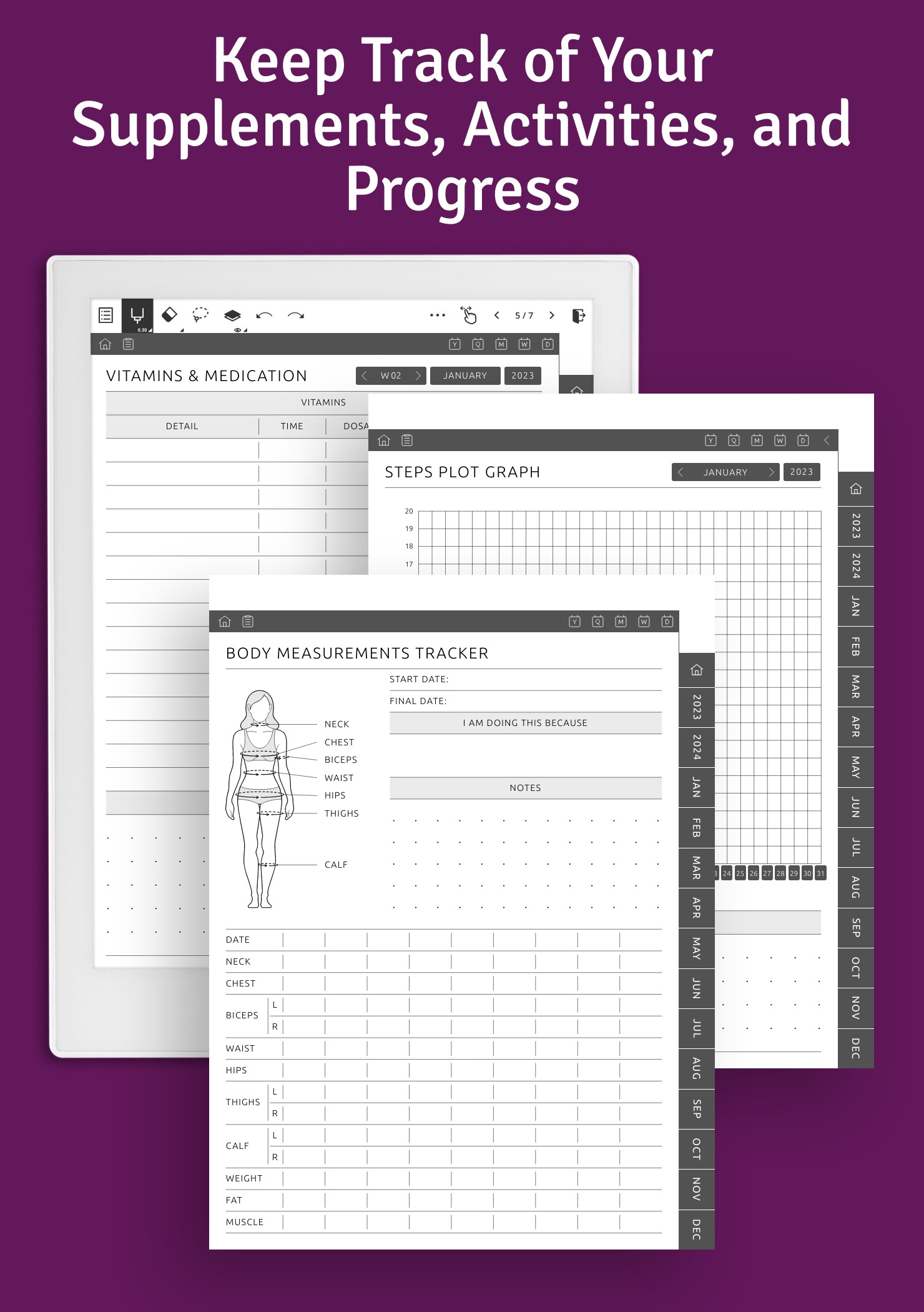 Download Self-care Planner PDF for reMarkable