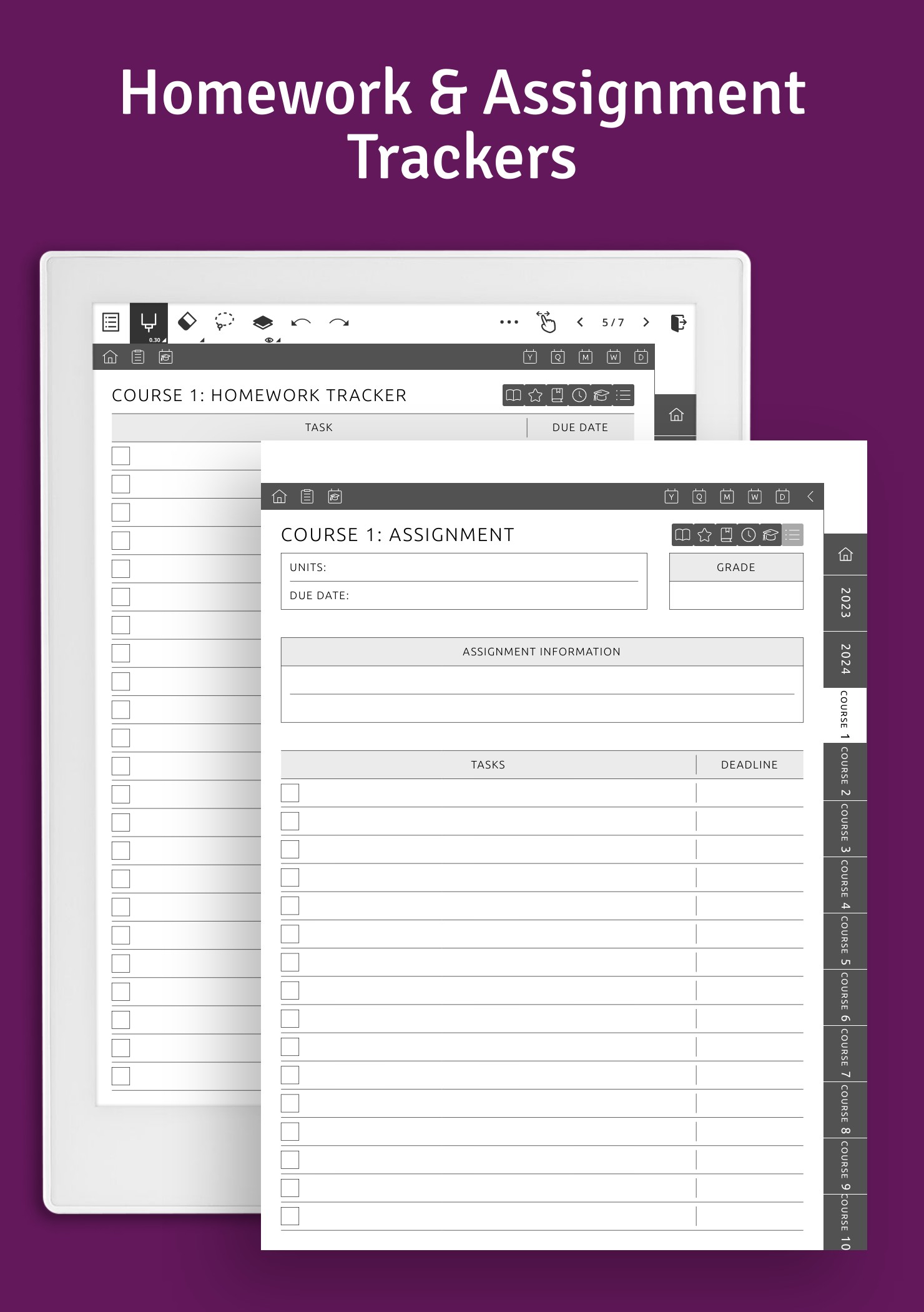 Download Ultimate Planner PDF for reMarkable
