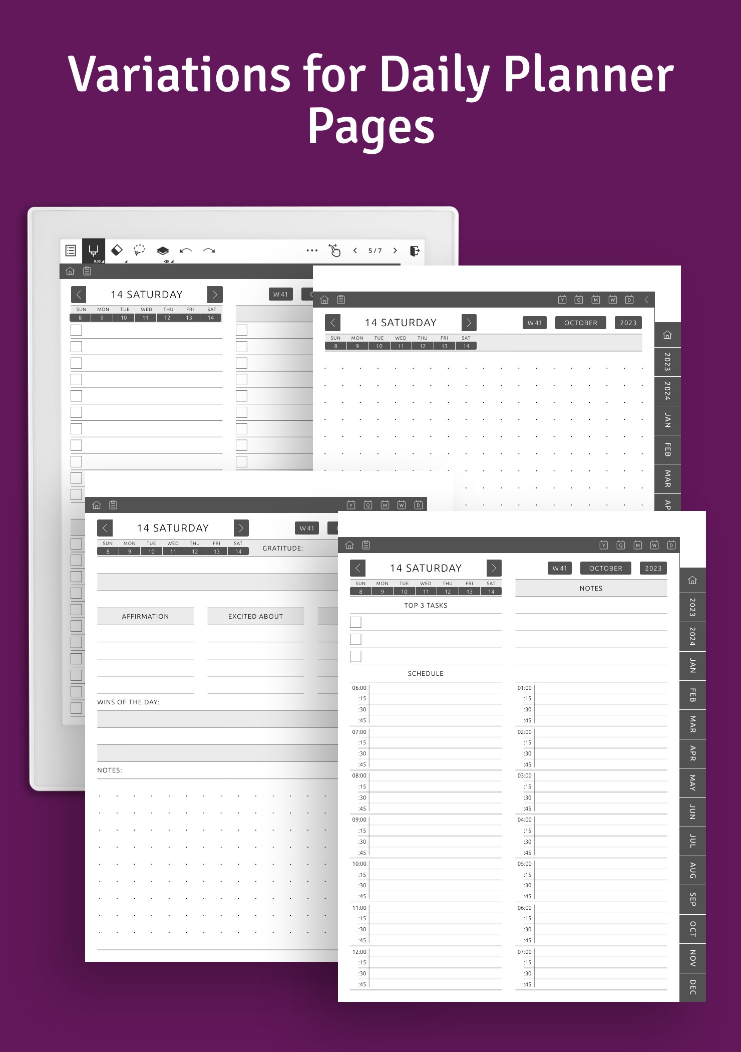 Download Printable Supernote Teacher Planner PDF