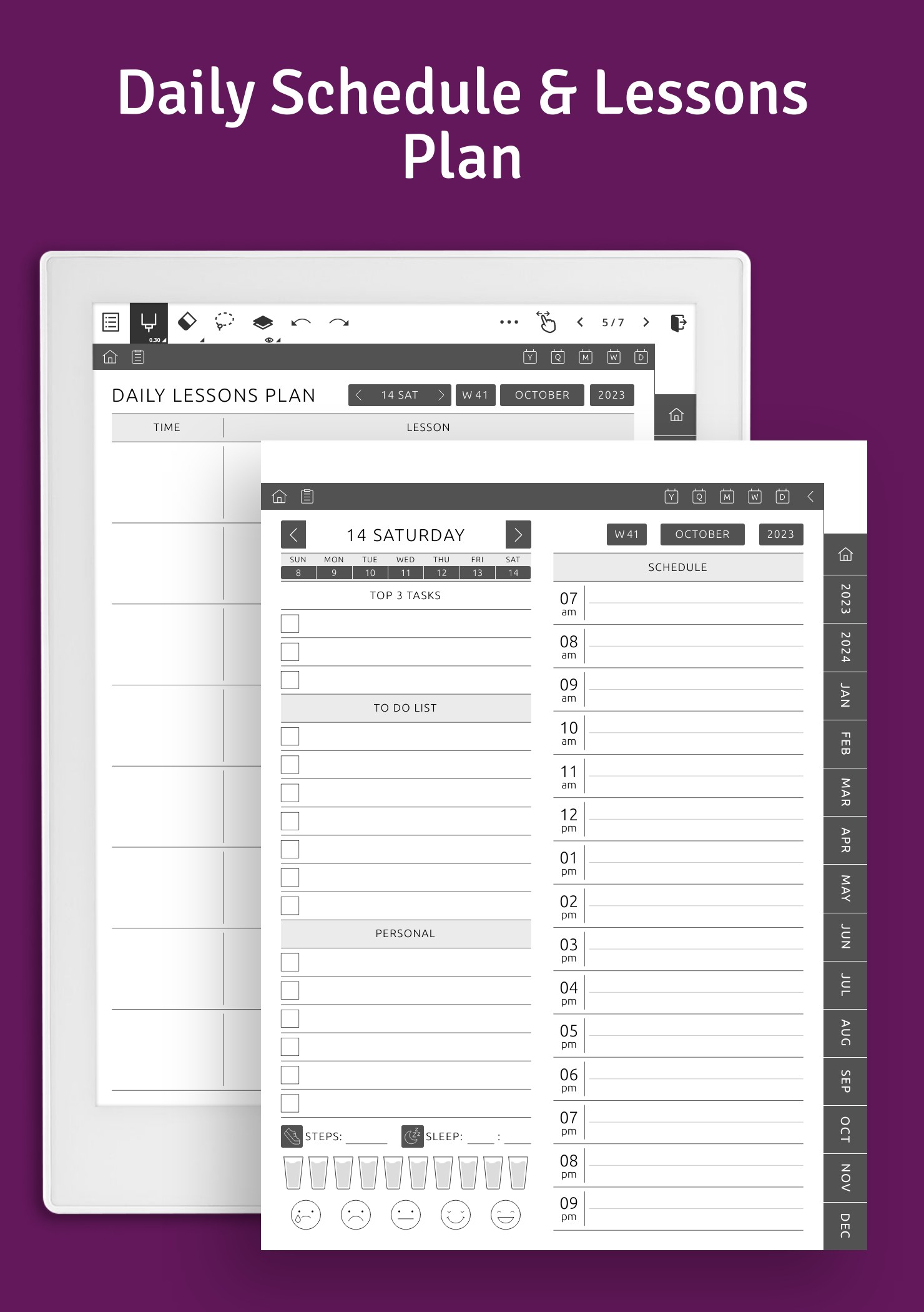 Download Printable Supernote Teacher Planner PDF