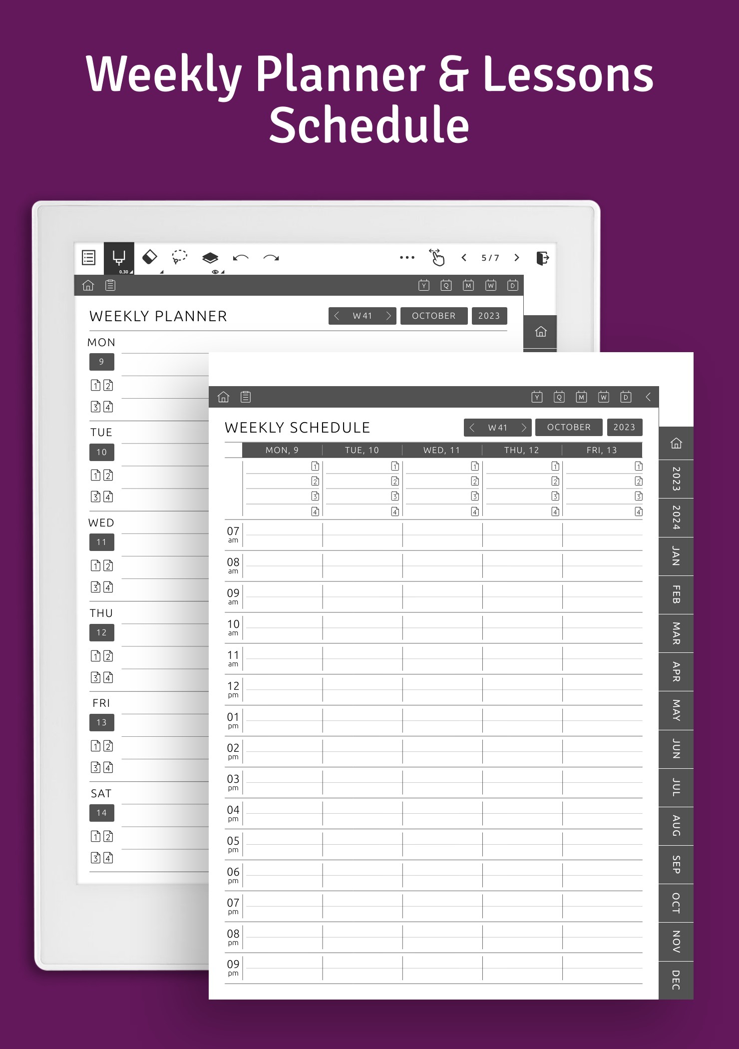 Download Printable Supernote Teacher Planner PDF