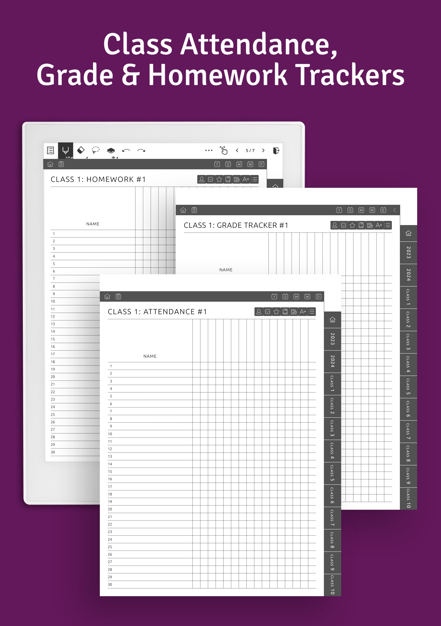 Download Printable Supernote Teacher Planner PDF