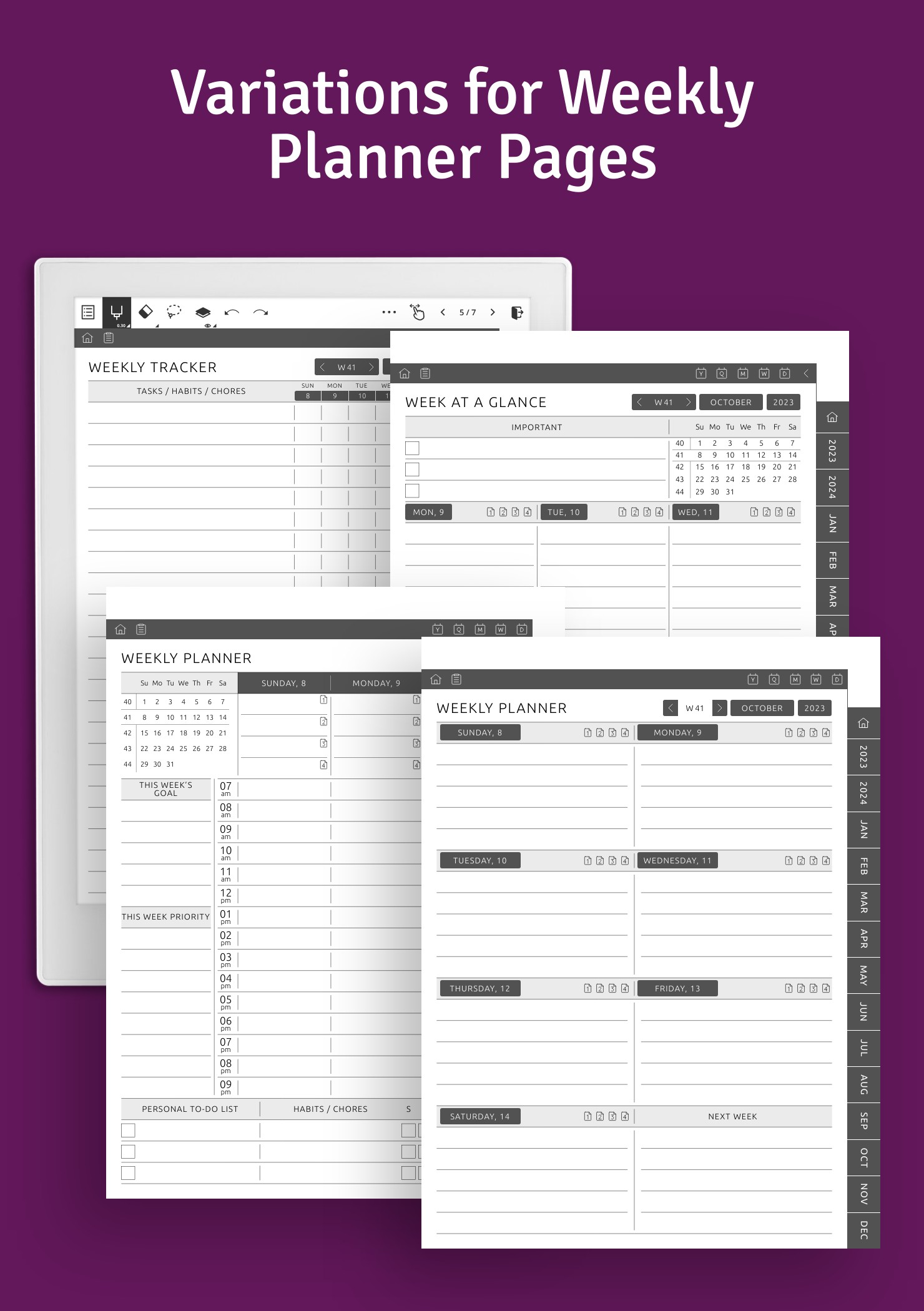 Download Printable Supernote Teacher Planner PDF