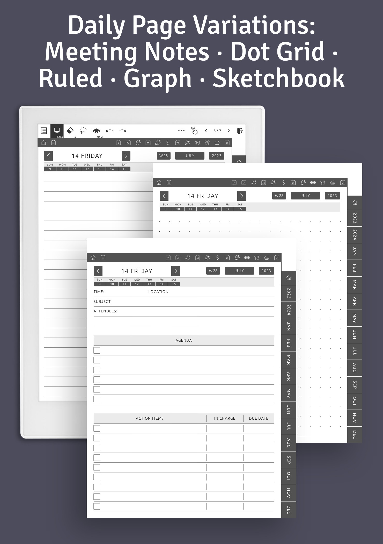 Download Ultimate Planner PDF for Supernote A5 X & A6 X