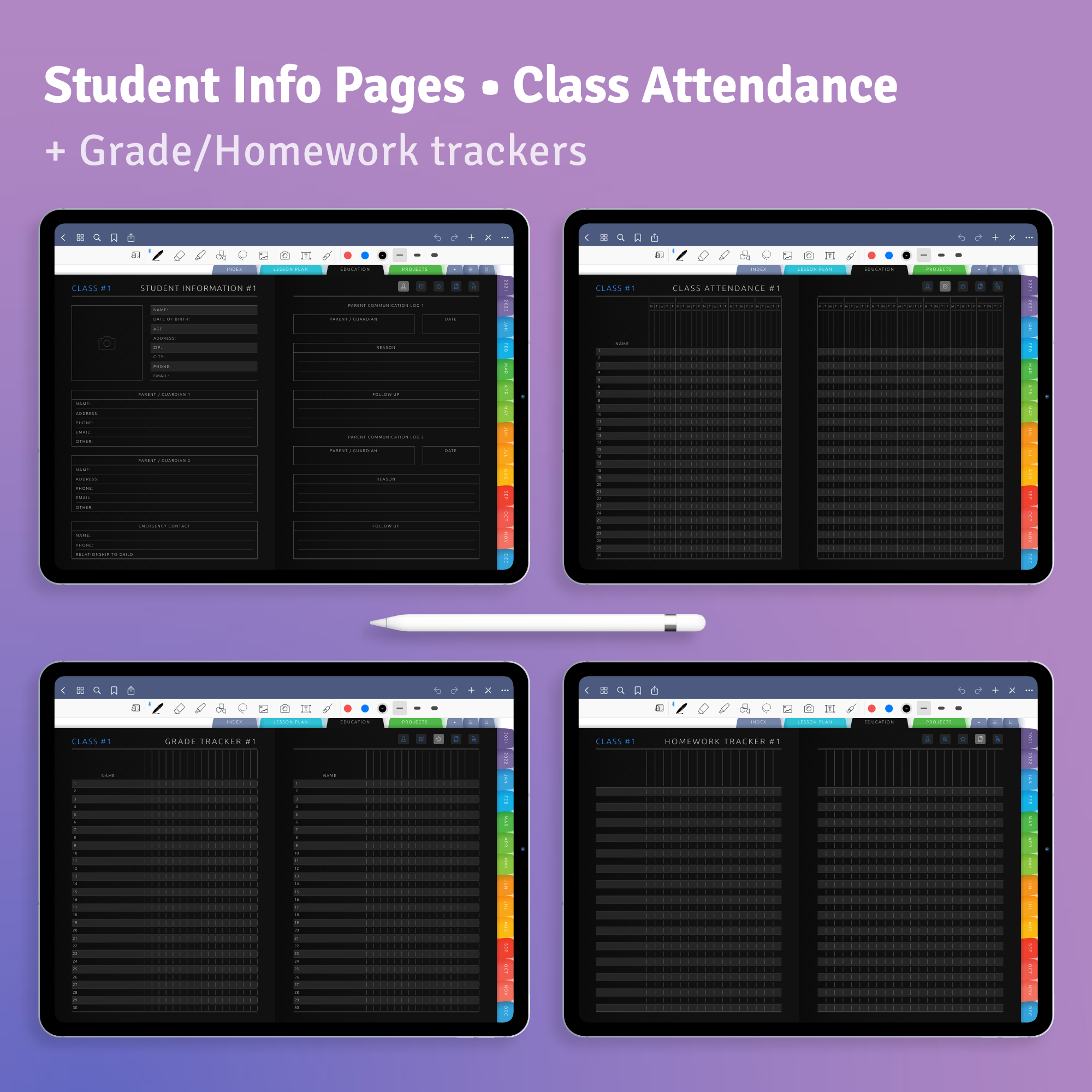 Download Digital Teacher Planner for iPad, Android Tablets