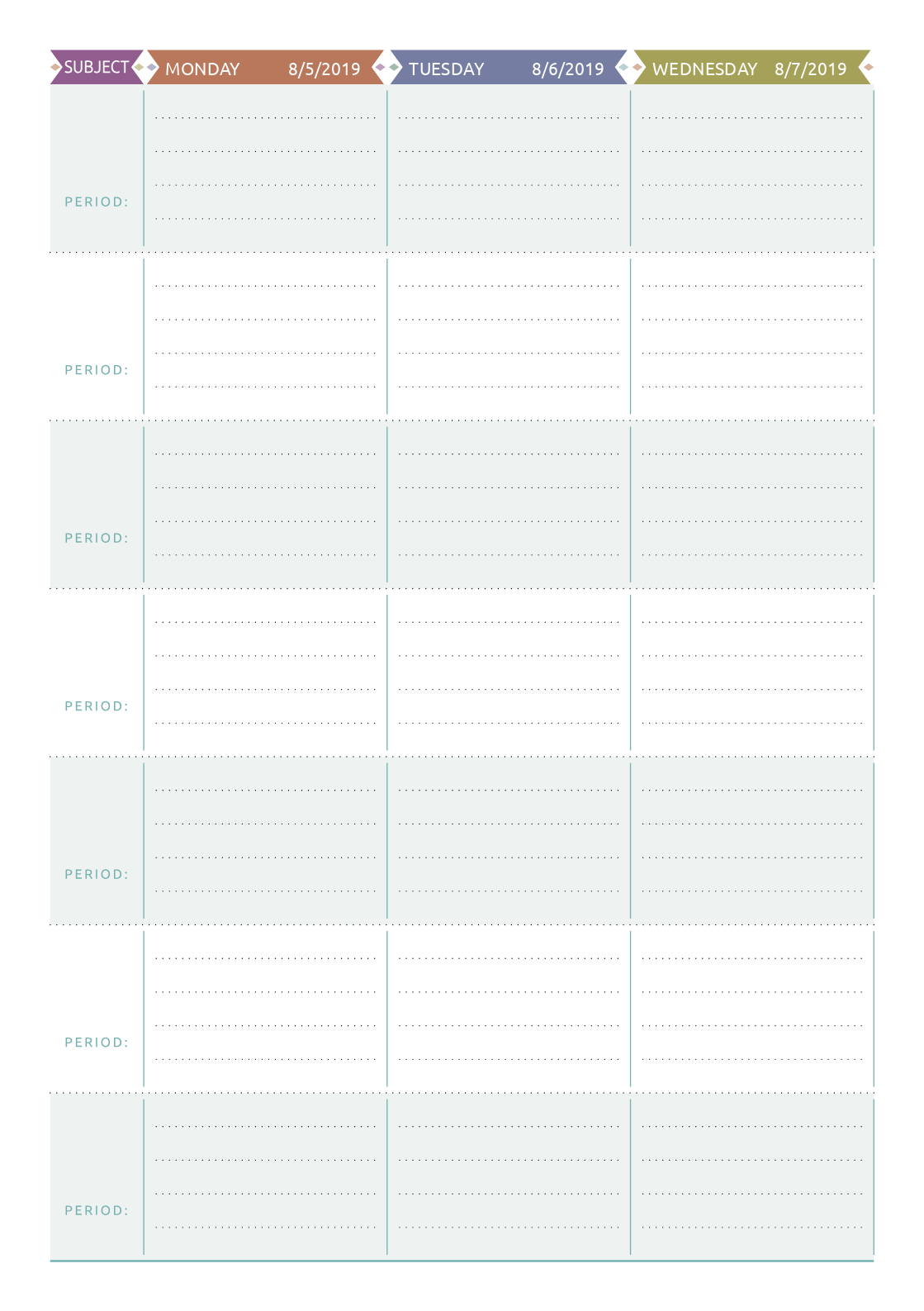Download Printable Teacher Planner - Casual Style PDF