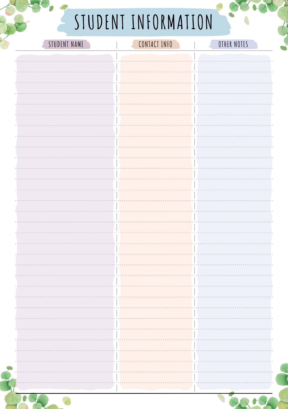 Download Printable Teacher Planner - Floral Style PDF