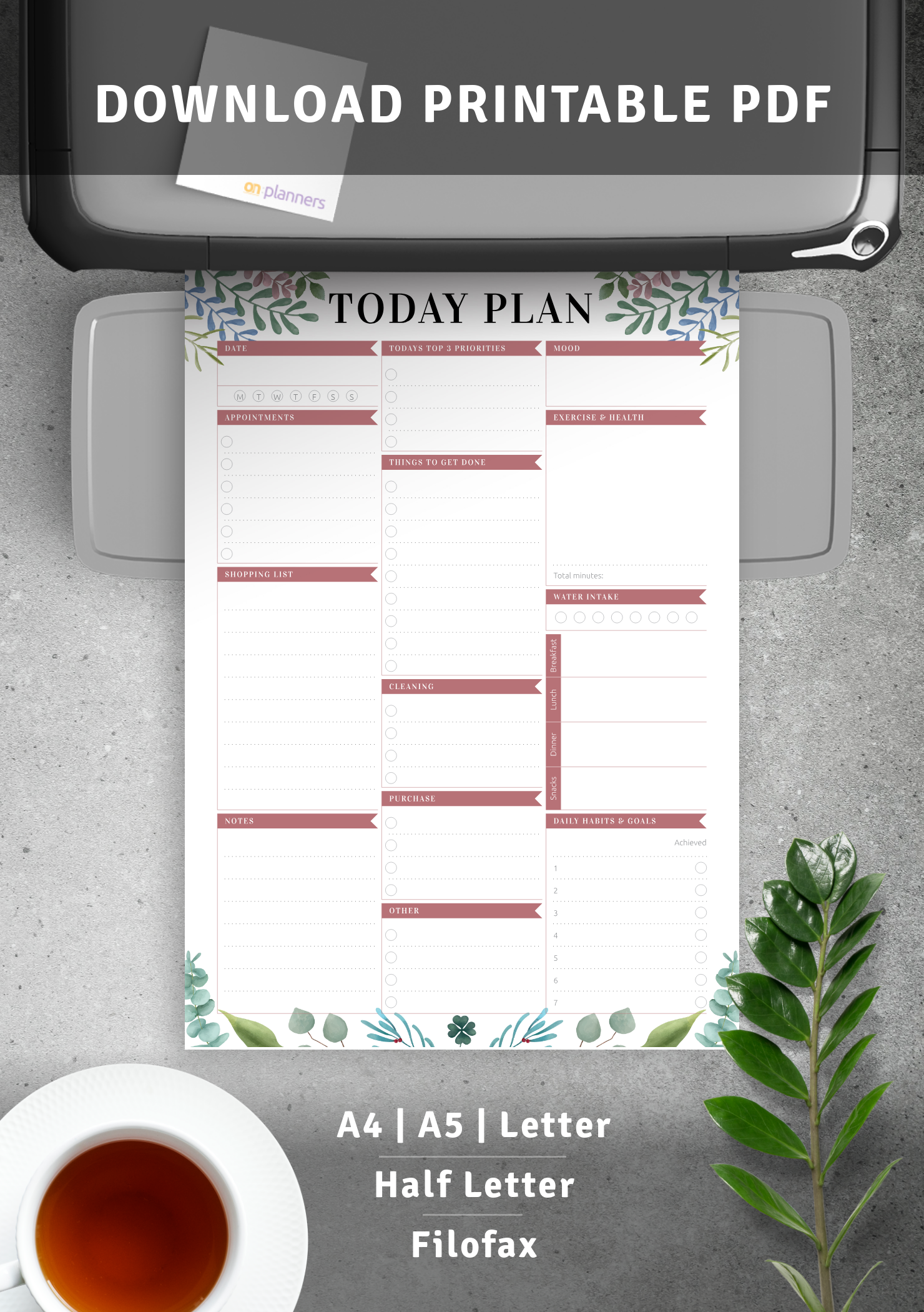 Today Plan Template – Focus, Prioritize & Get Things Done