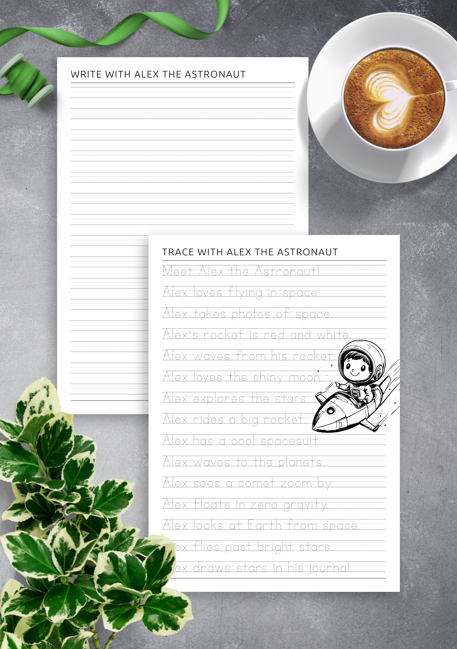 Download Trace & Write with Alex the Astronaut Printable PDF