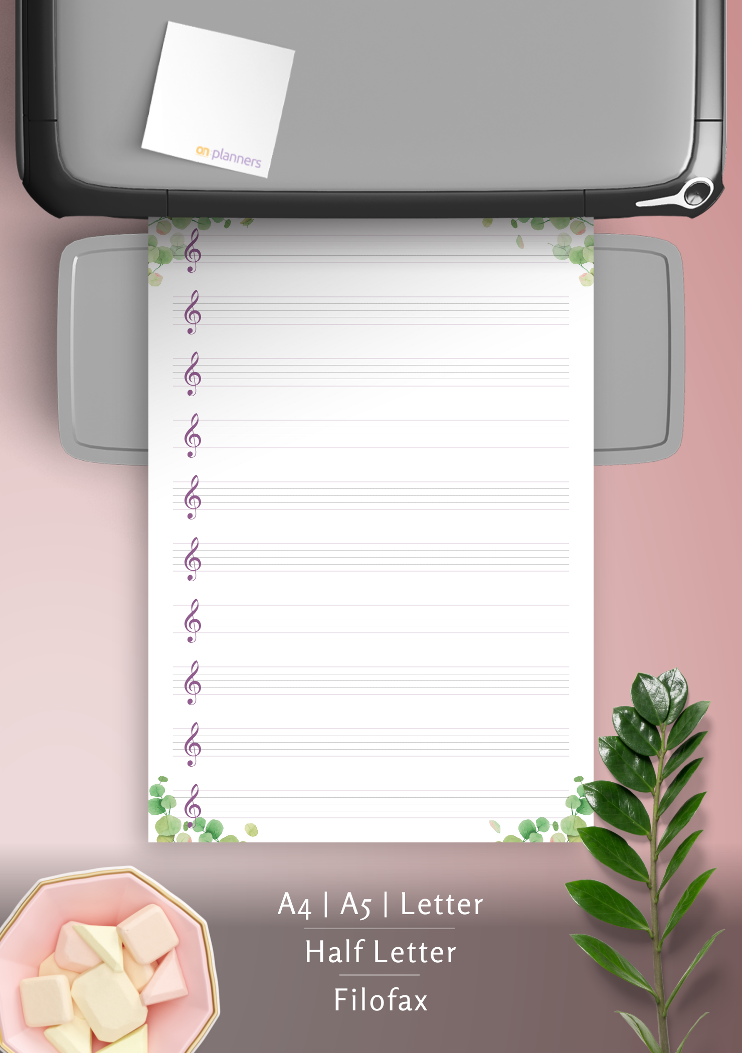 Download Treble Clef Staff Paper – Printable Blank Music Sheet Template