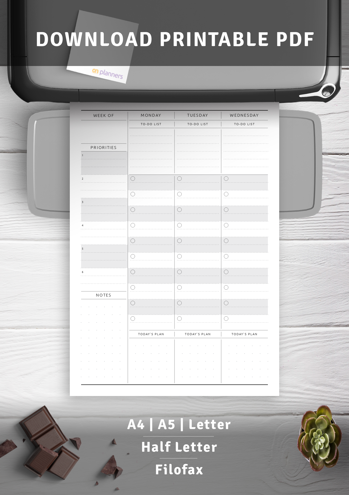 Download Printable Two Page Weekly To Do List - Original Style PDF