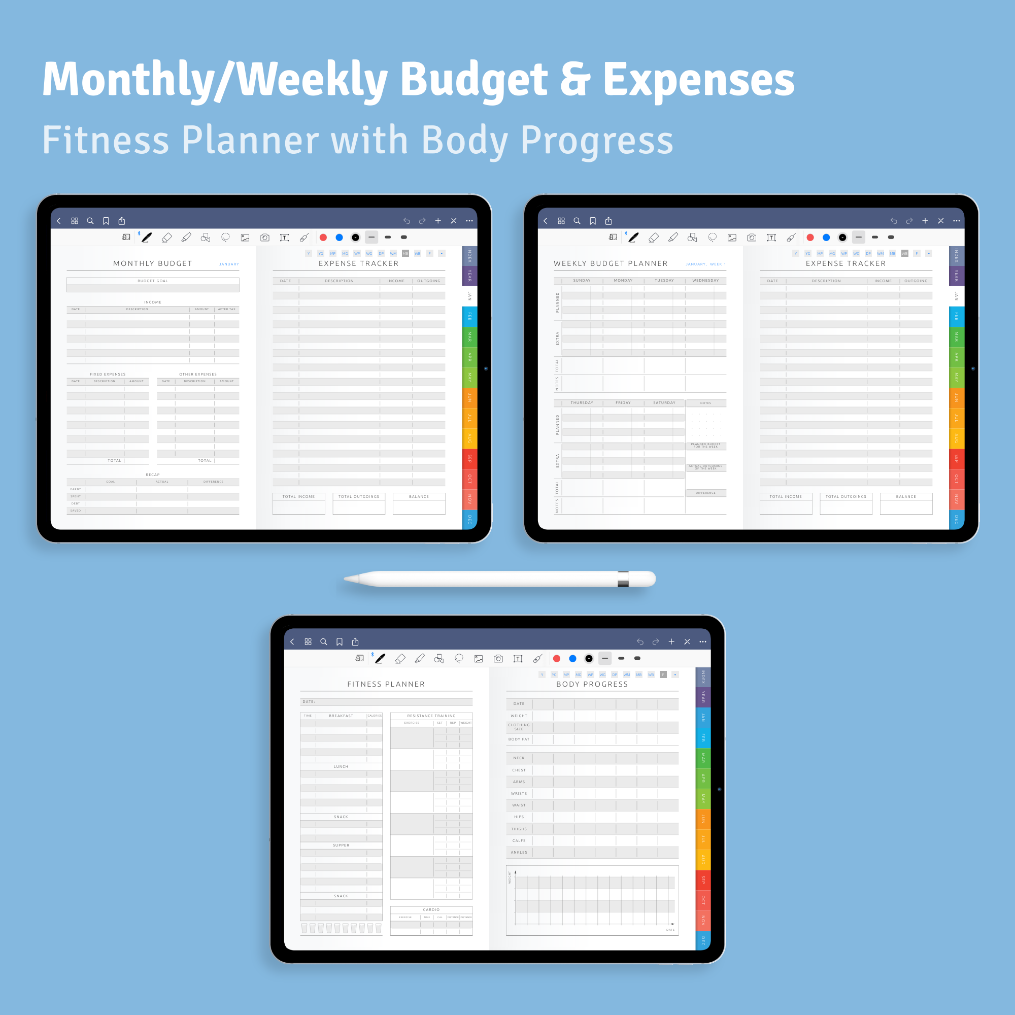 Download Ultimate Undated Digital Planner For Ipad Android Tablets