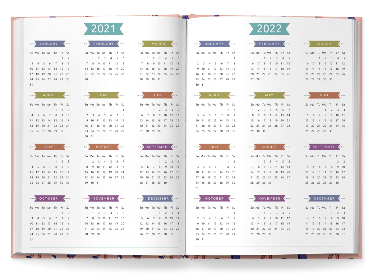 Download Printable Undated Daily Planner Hardcover - Casual Style PDF