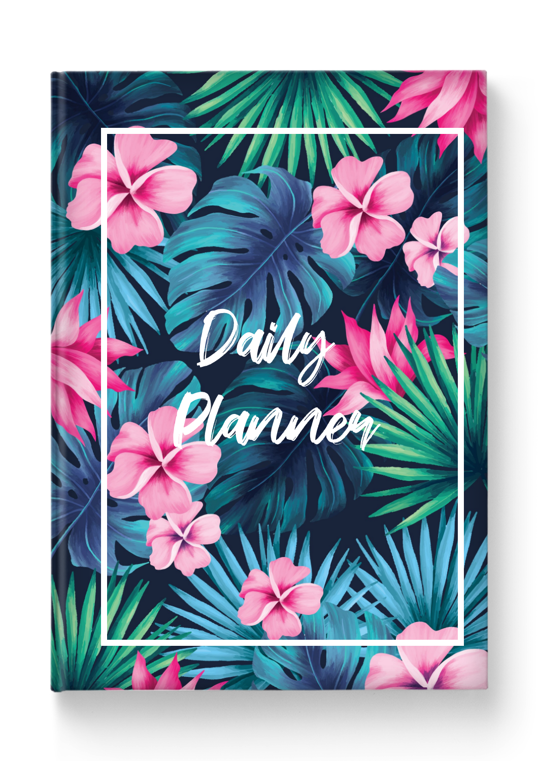 Download Printable Undated Daily Planner Hardcover - Floral Style PDF