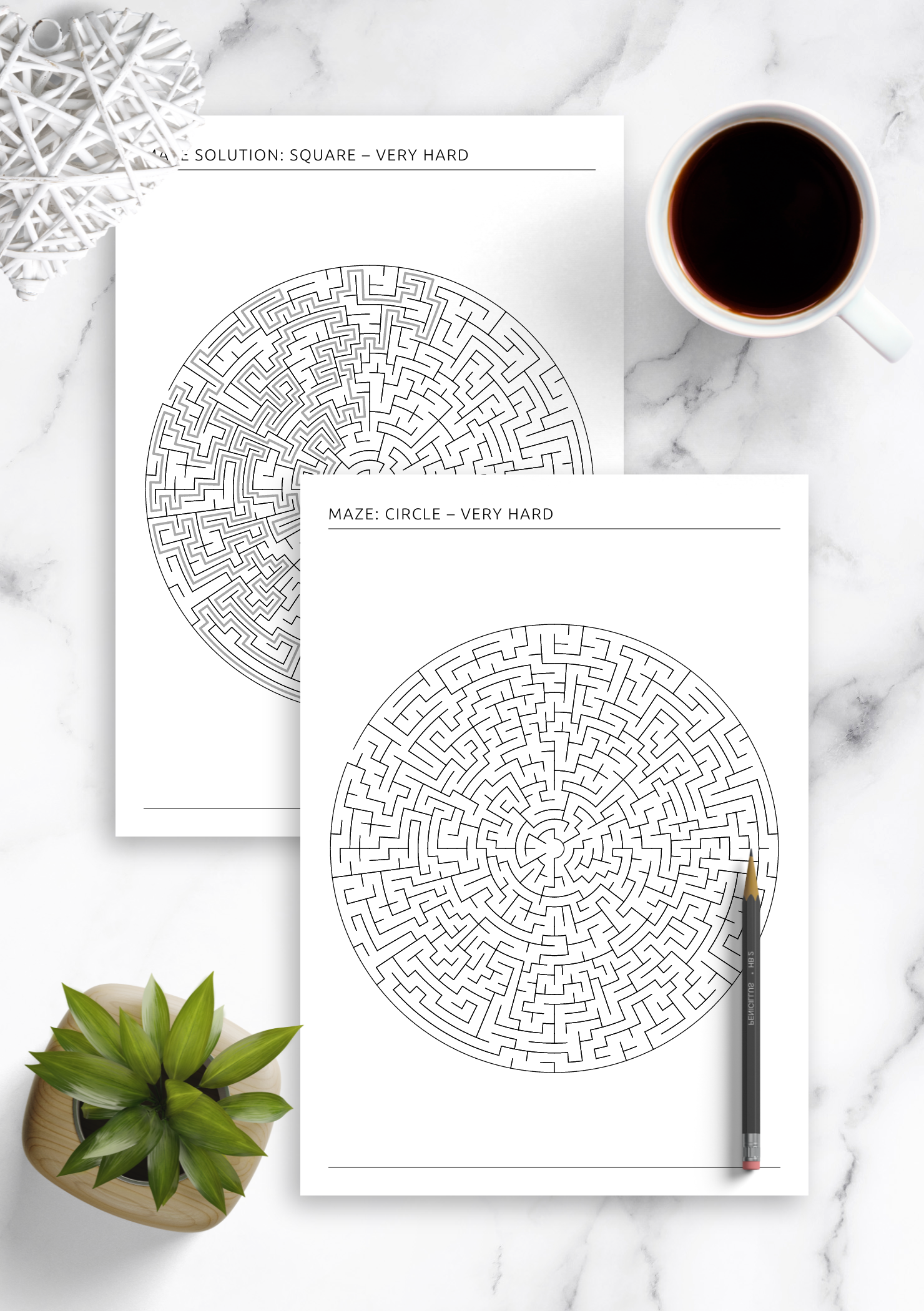 Download Printable Very Hard Circle Maze PDF