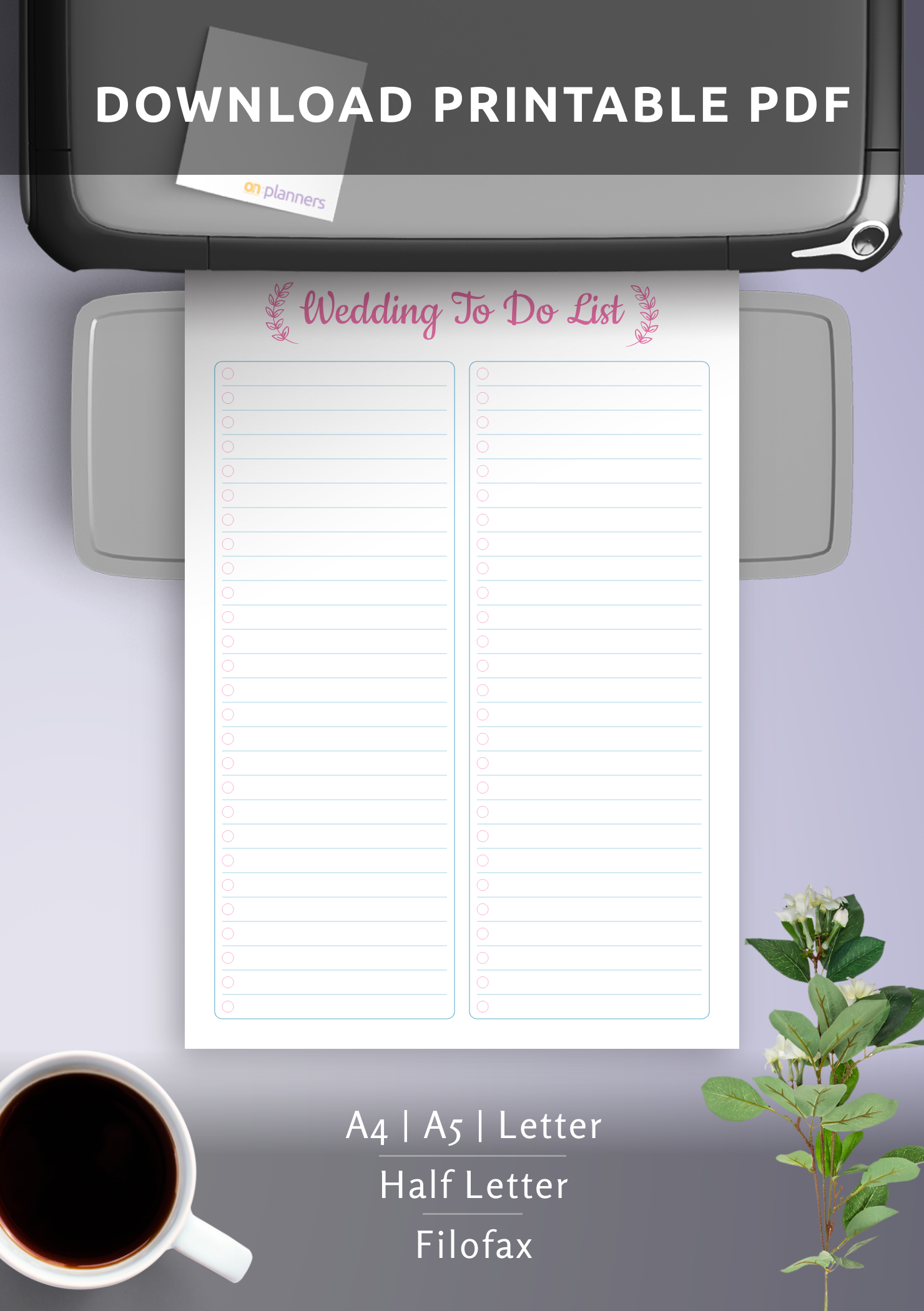 Download Printable Wedding To Do List - Elegance Style PDF