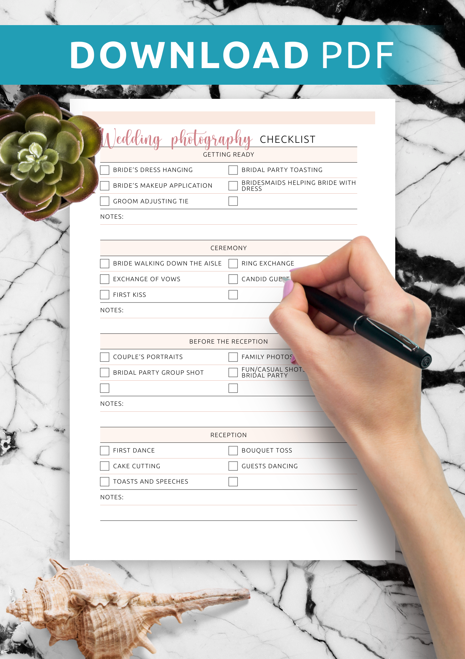 Download Printable Wedding Photography Checklist PDF