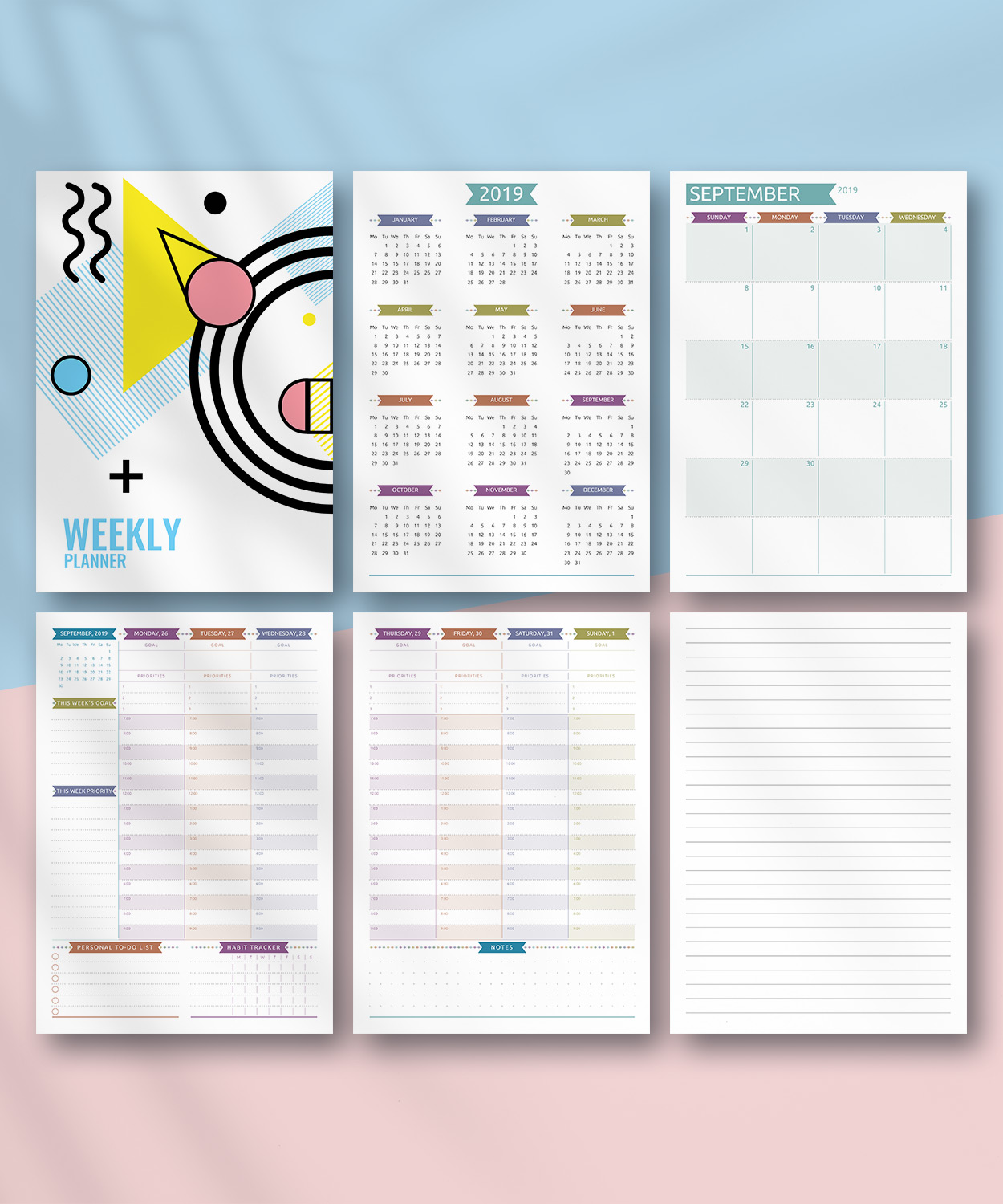 Download Printable Weekly Planner - Casual Style PDF