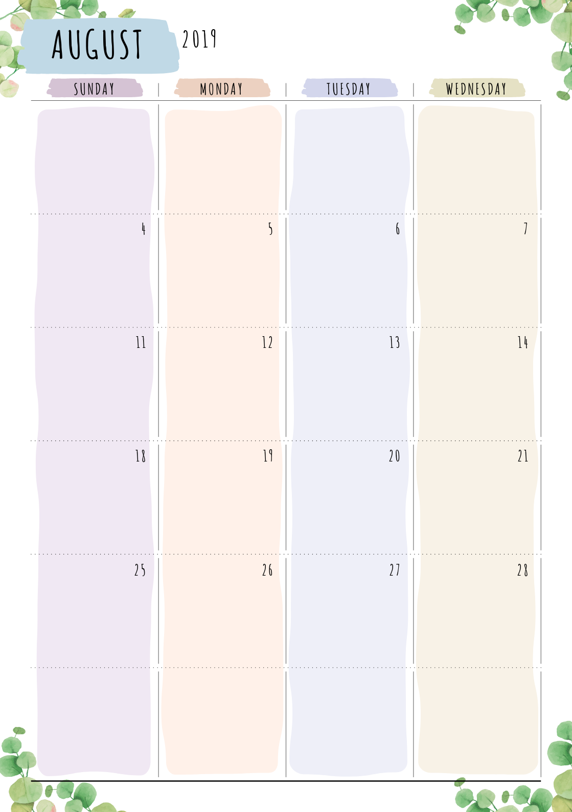 Download Printable Weekly Planner - Floral Style PDF
